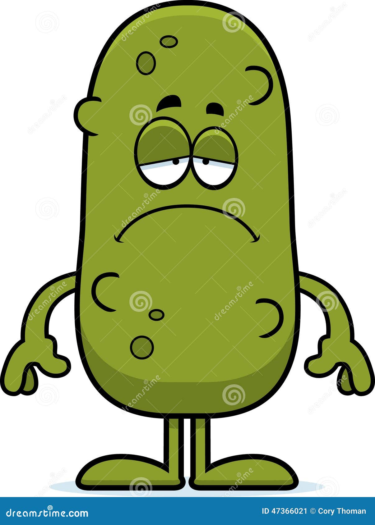 Sad Cartoon Pickle stock vector. Illustration of sweet - 47366021