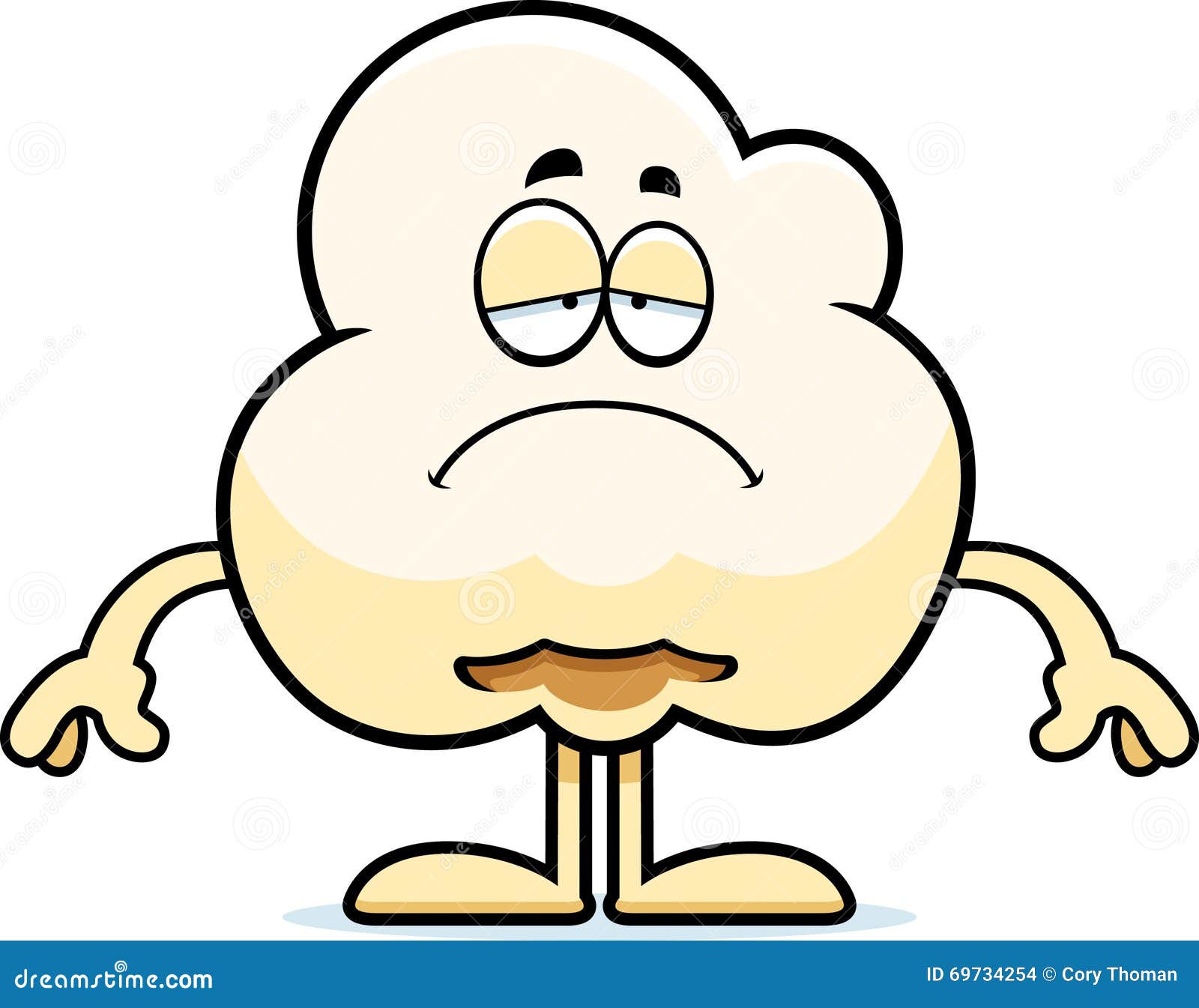 Sad Cartoon Popcorn stock vector. Illustration of clip - 69734254