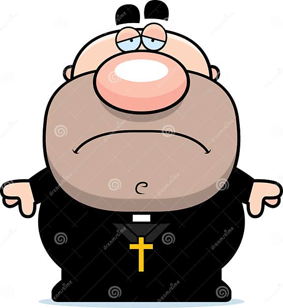 Sad Cartoon Priest stock vector. Illustration of person - 49929128