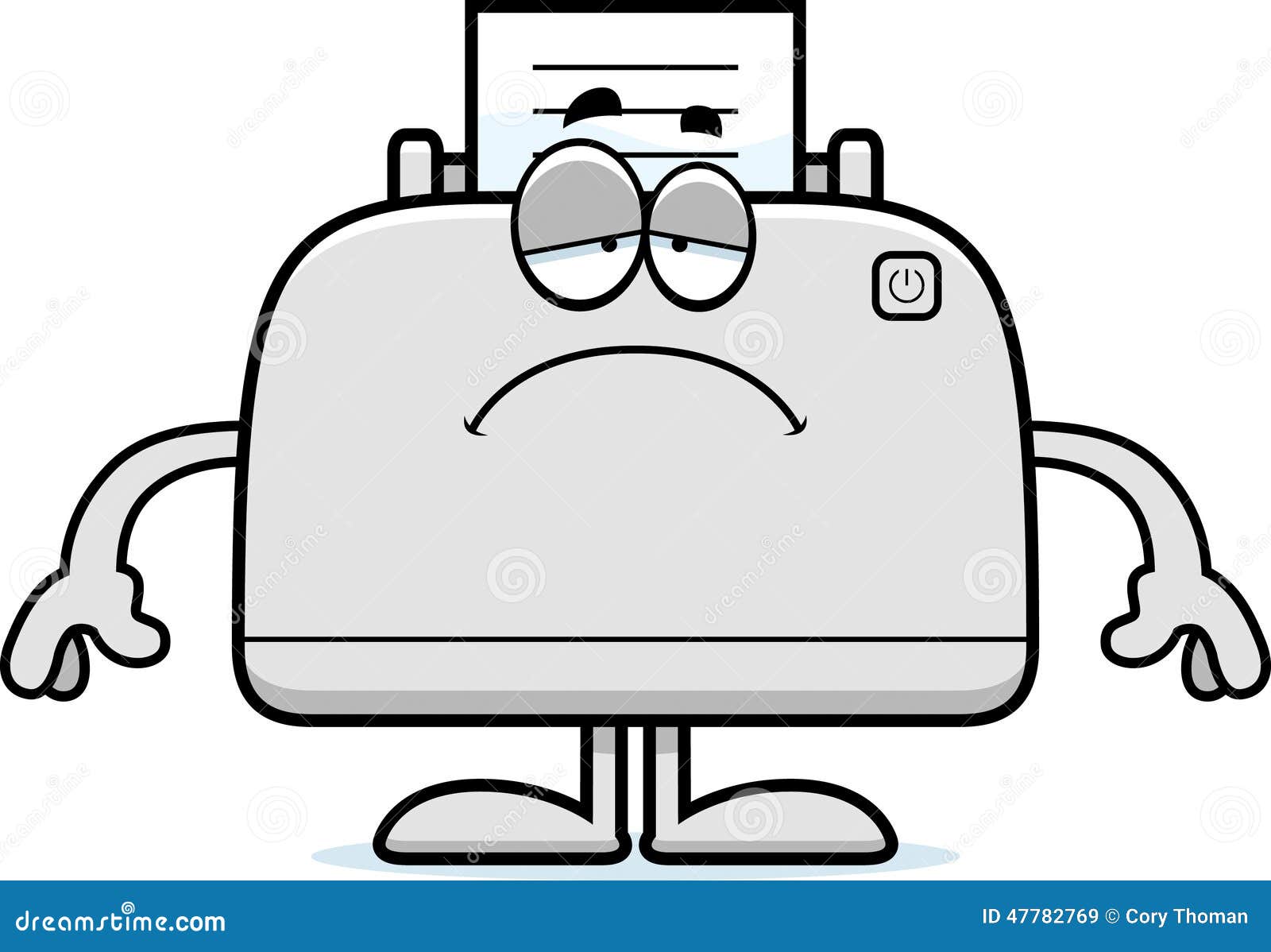 Sad Cartoon Printer Stock Vector - Image: 47782769