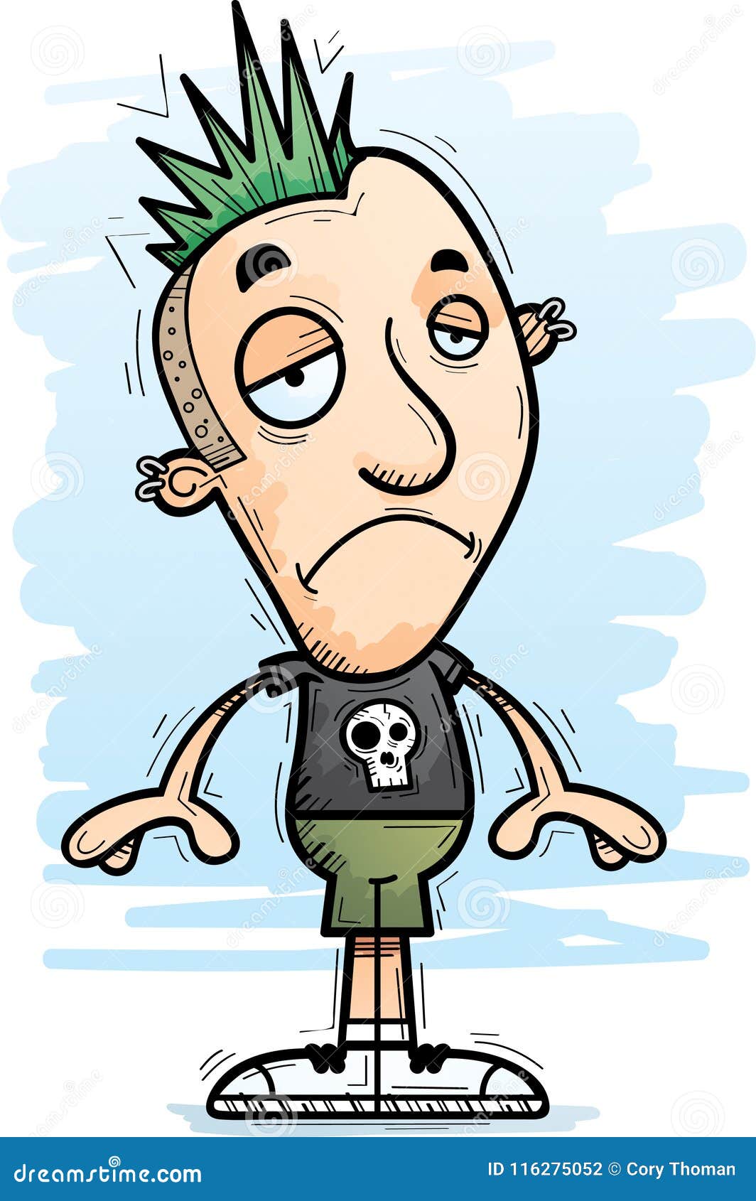 Sad Cartoon Punk stock vector. Illustration of cartoon - 116275052