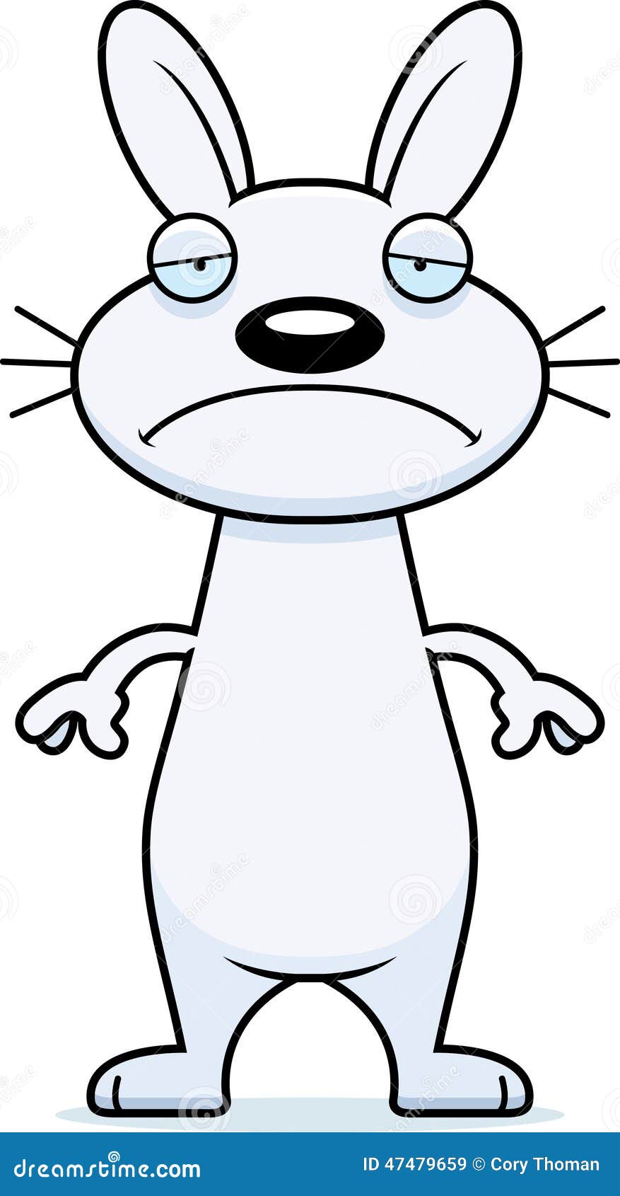 Sad Cartoon Rabbit stock vector. Illustration of upset - 47479659