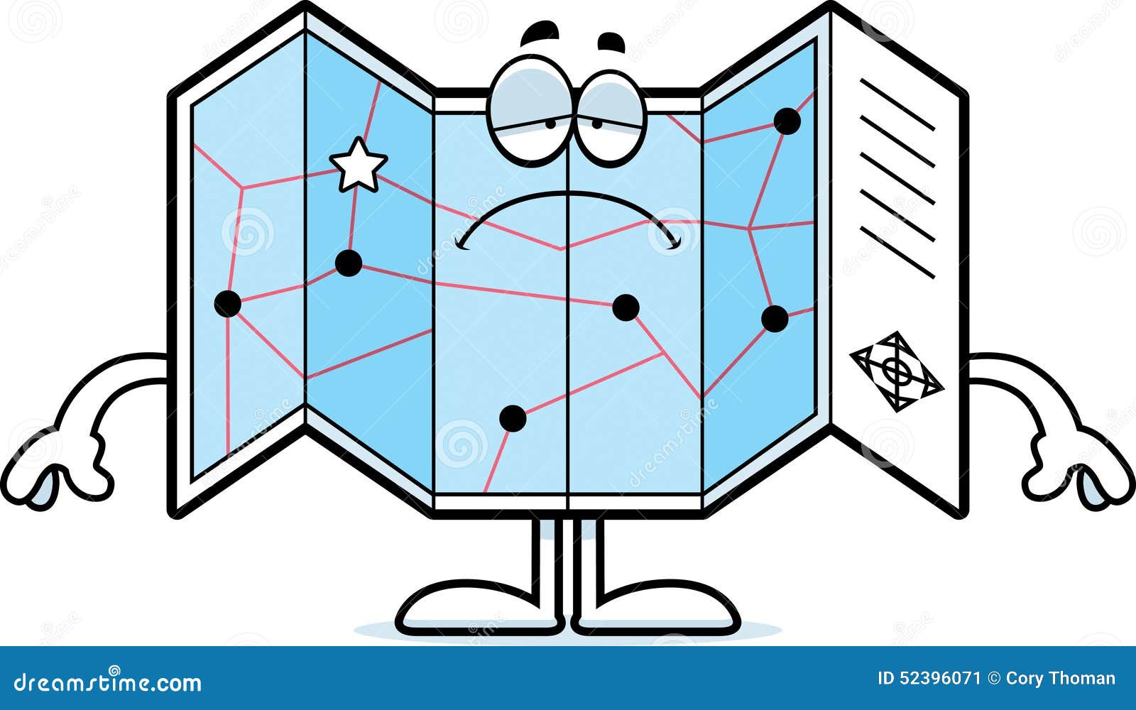Sad Cartoon Road Map stock vector. Illustration of frown - 52396071