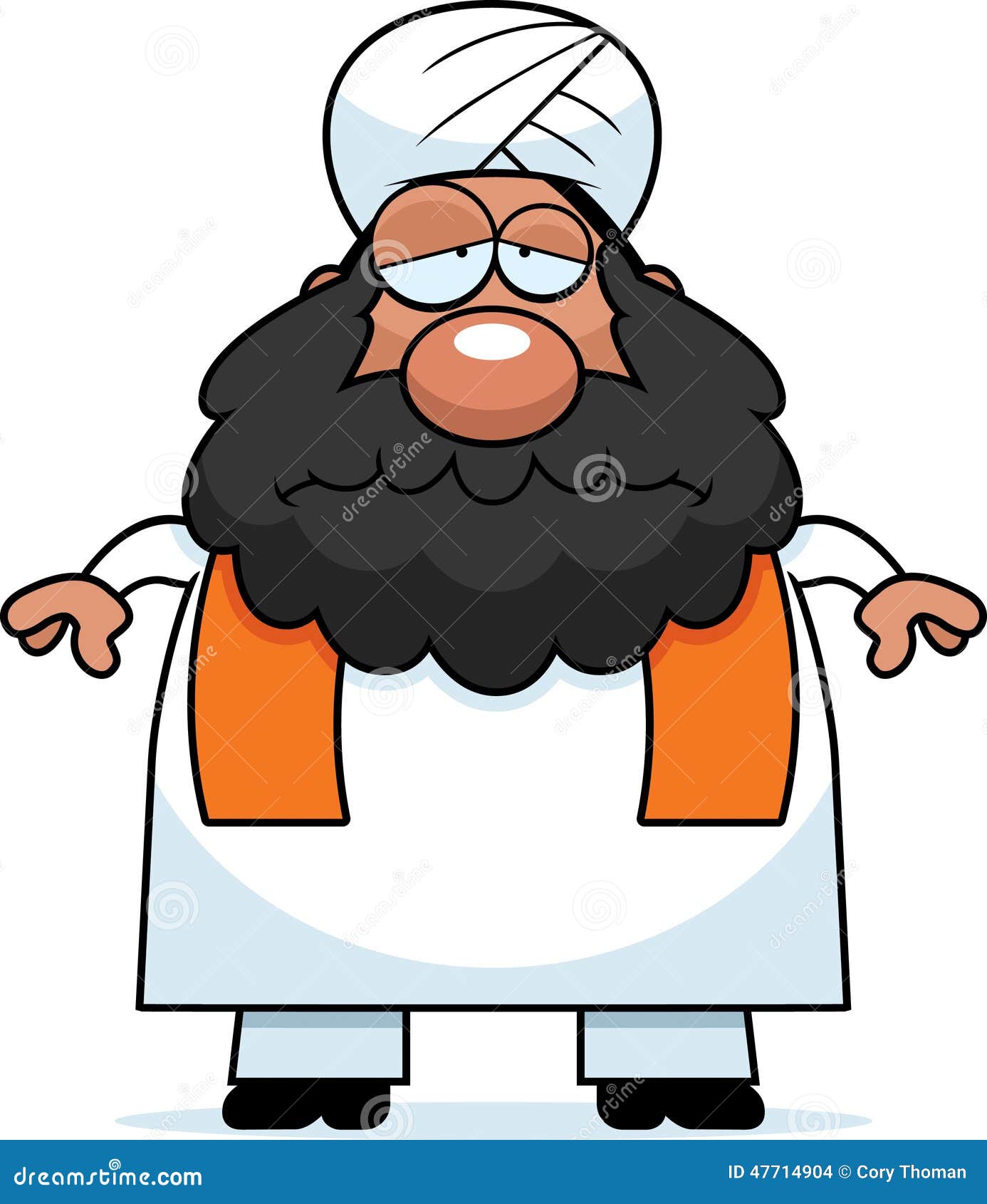 Sad Cartoon Sikh stock vector. Illustration of clipart - 47714904
