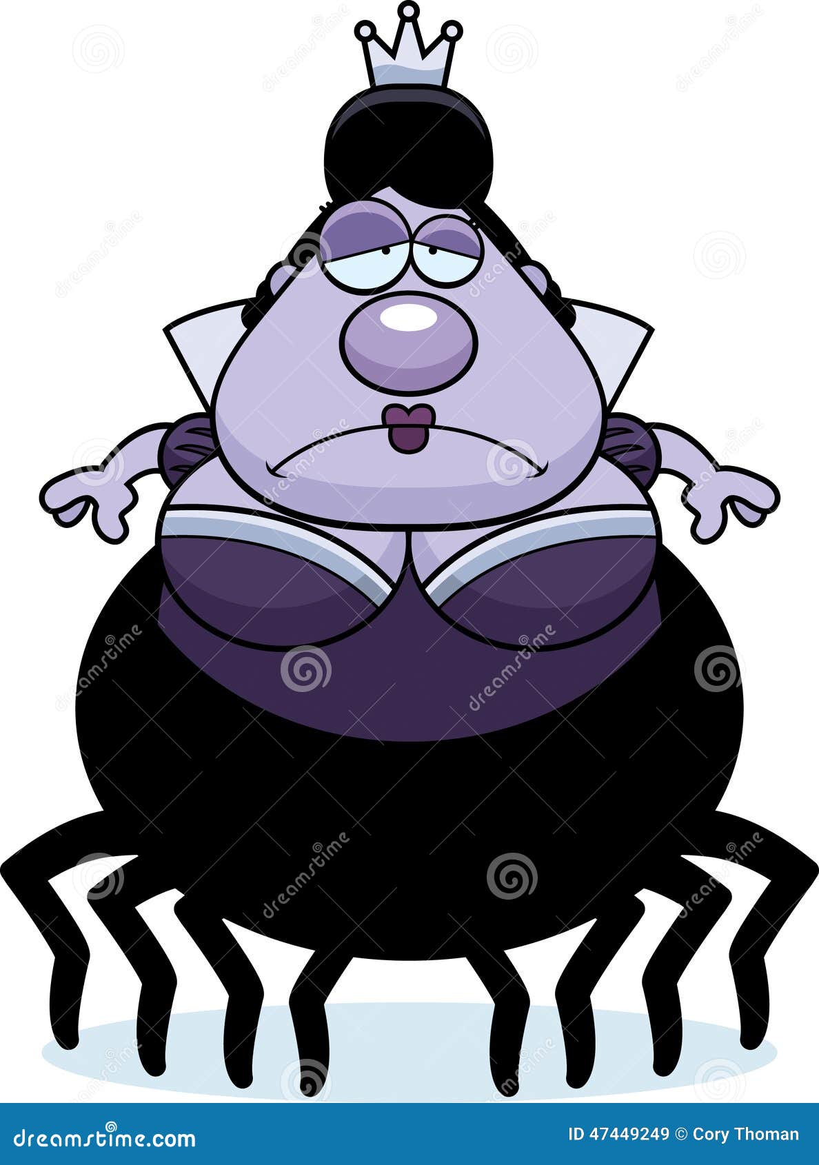 Sad Cartoon Spider Queen stock vector. Illustration of human - 47449249