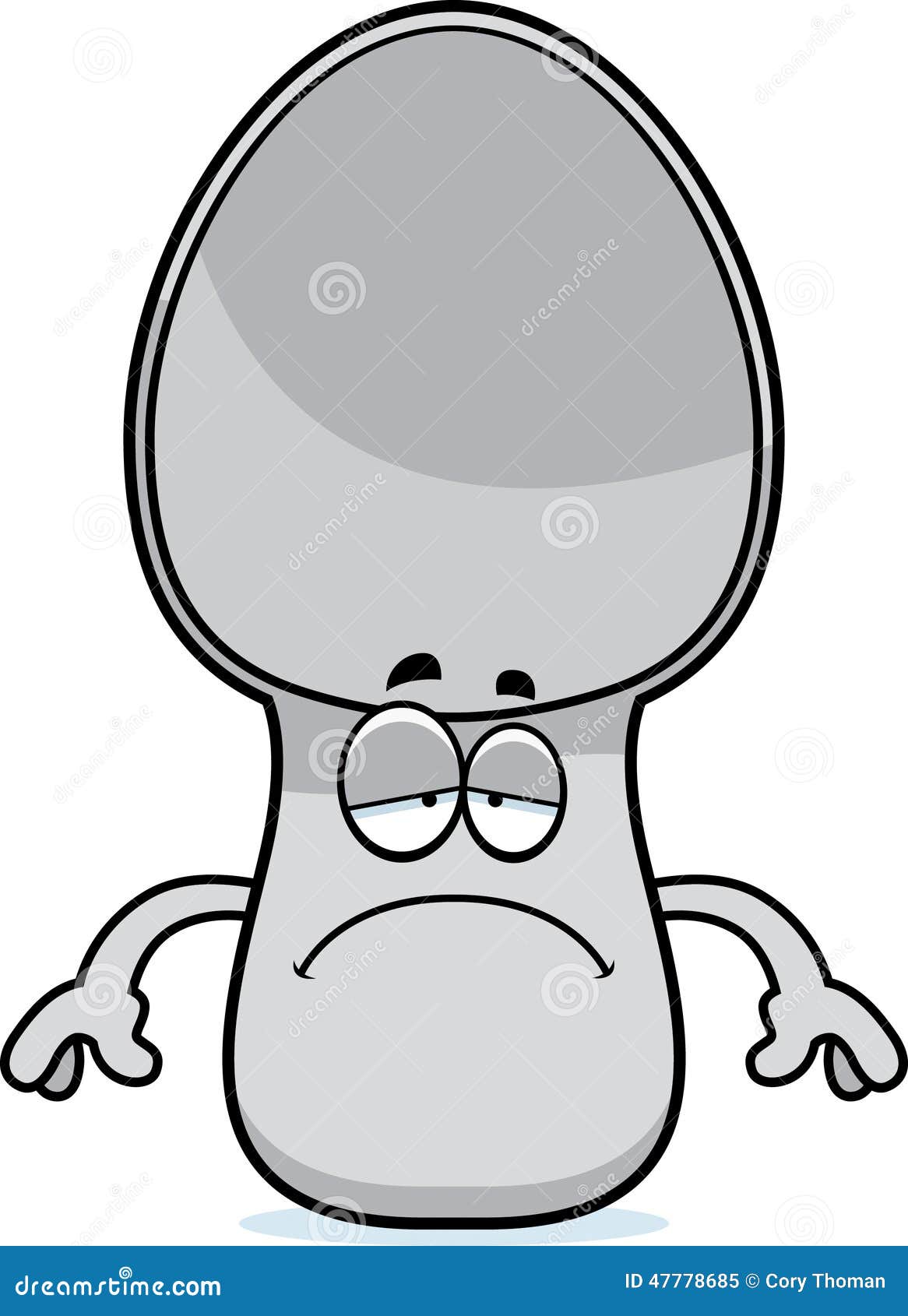 Sad Cartoon Spoon stock vector. Illustration of cutlery - 47778685