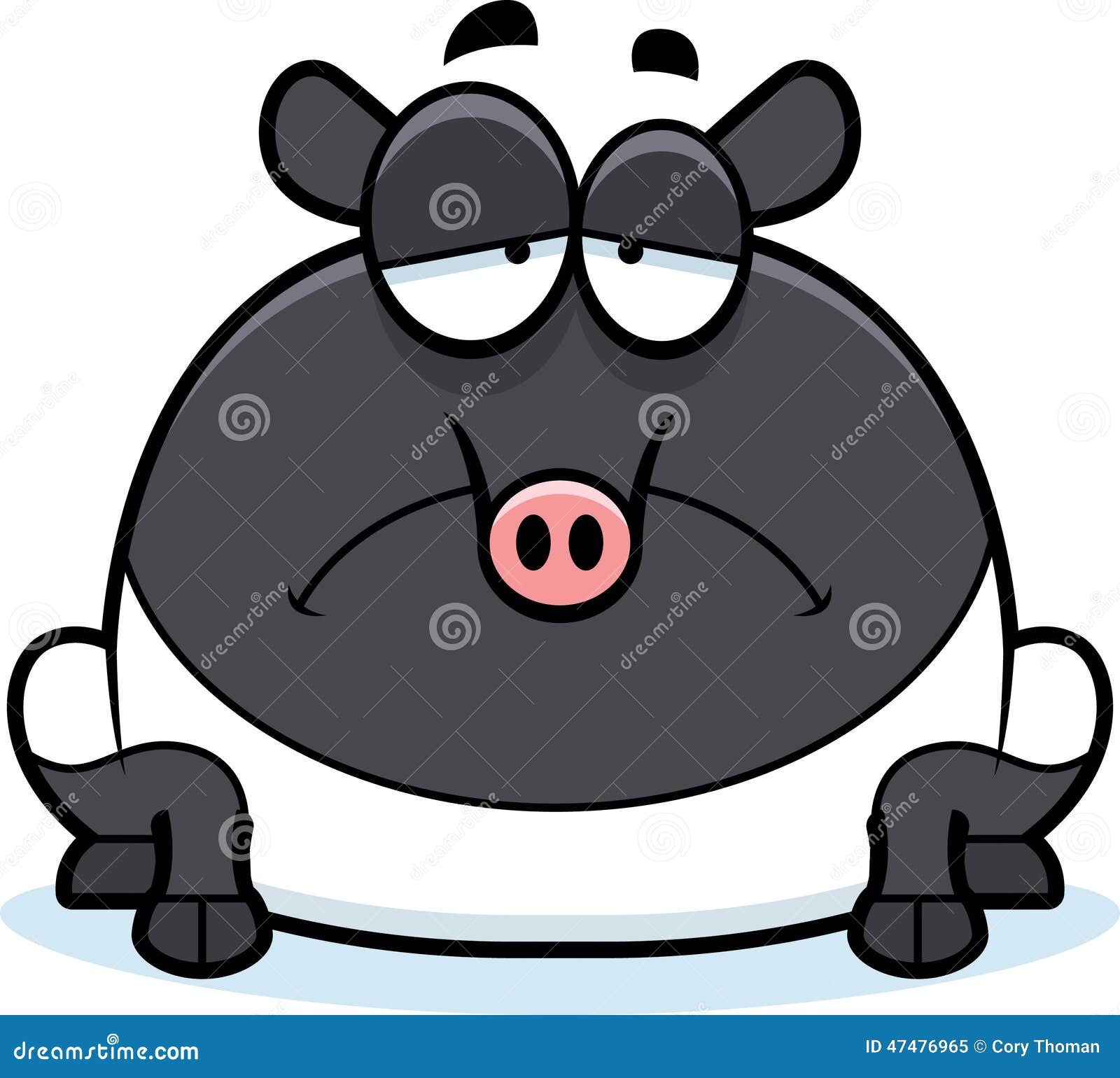 Sad Cartoon Tapir stock vector. Illustration of depressed - 47476965