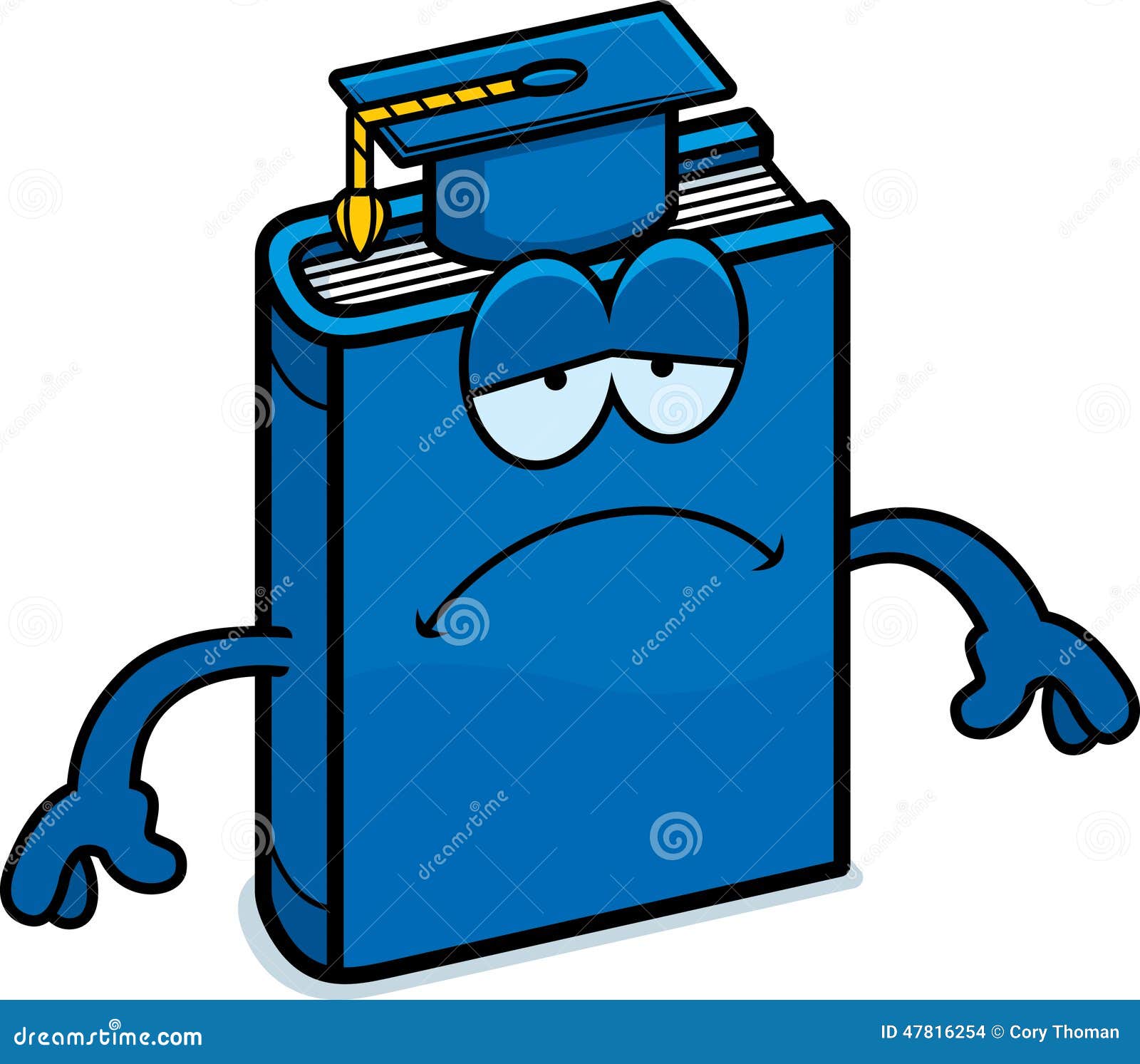 Sad Cartoon Textbook stock vector. Illustration of professor - 47816254