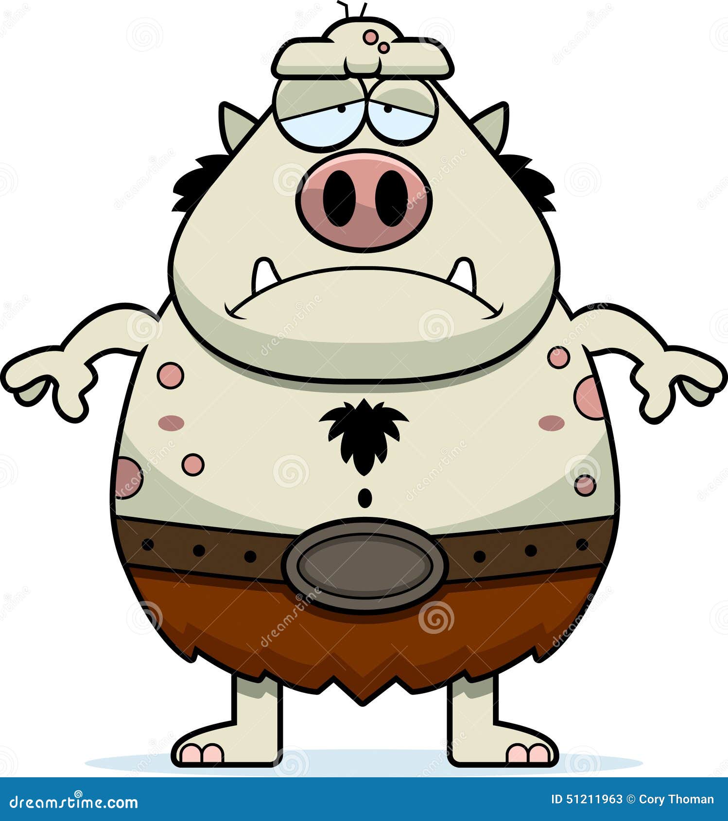 Sad Cartoon Troll stock vector. Illustration of vector - 51211963