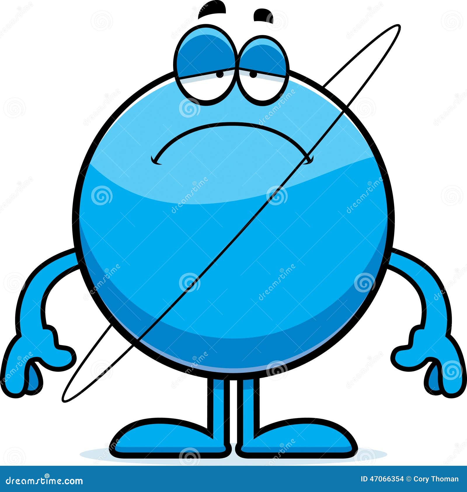 Sad Cartoon Uranus stock vector. Illustration of depressed - 47066354