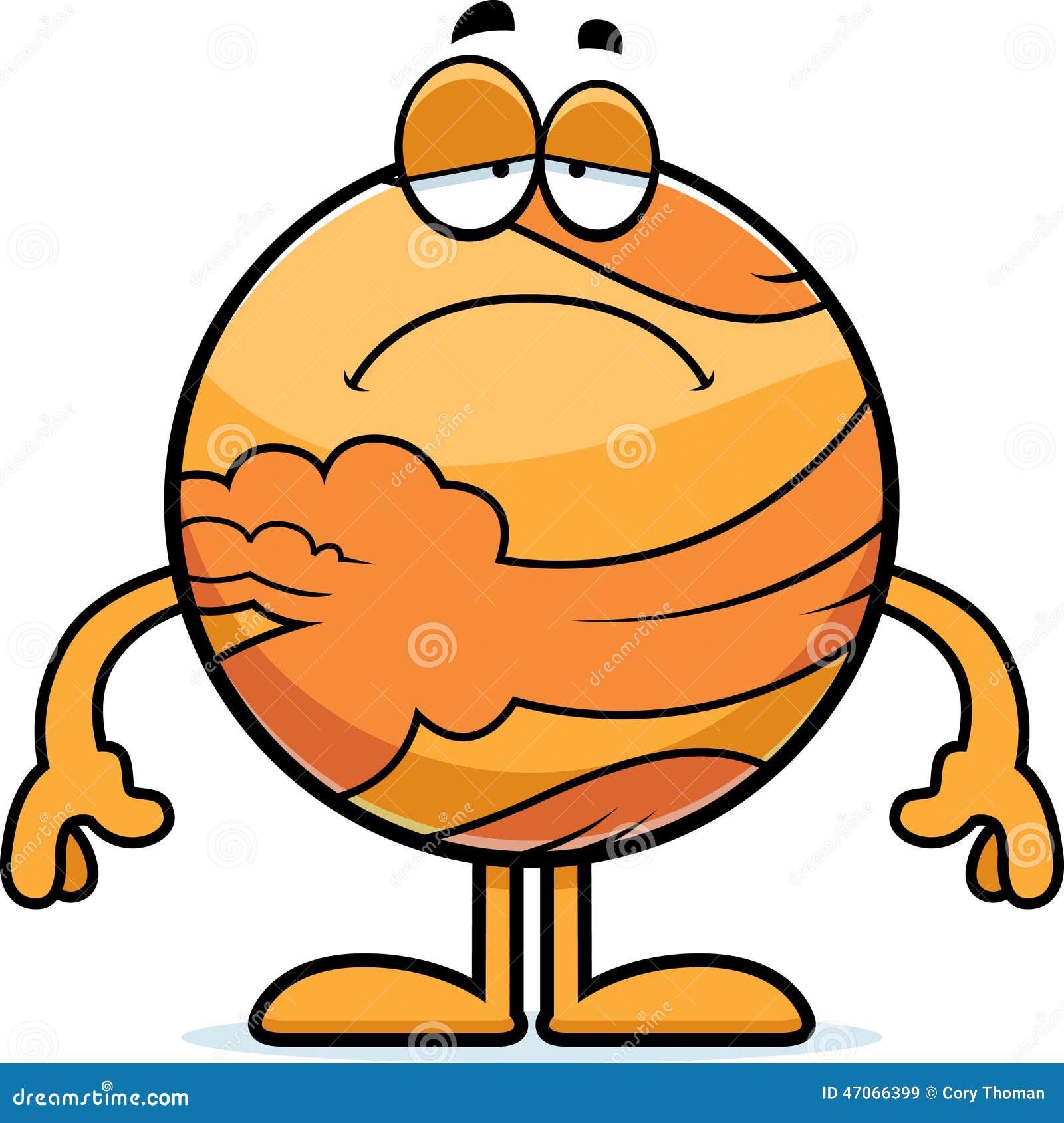 Sad Cartoon Venus stock vector. Illustration of clip - 47066399