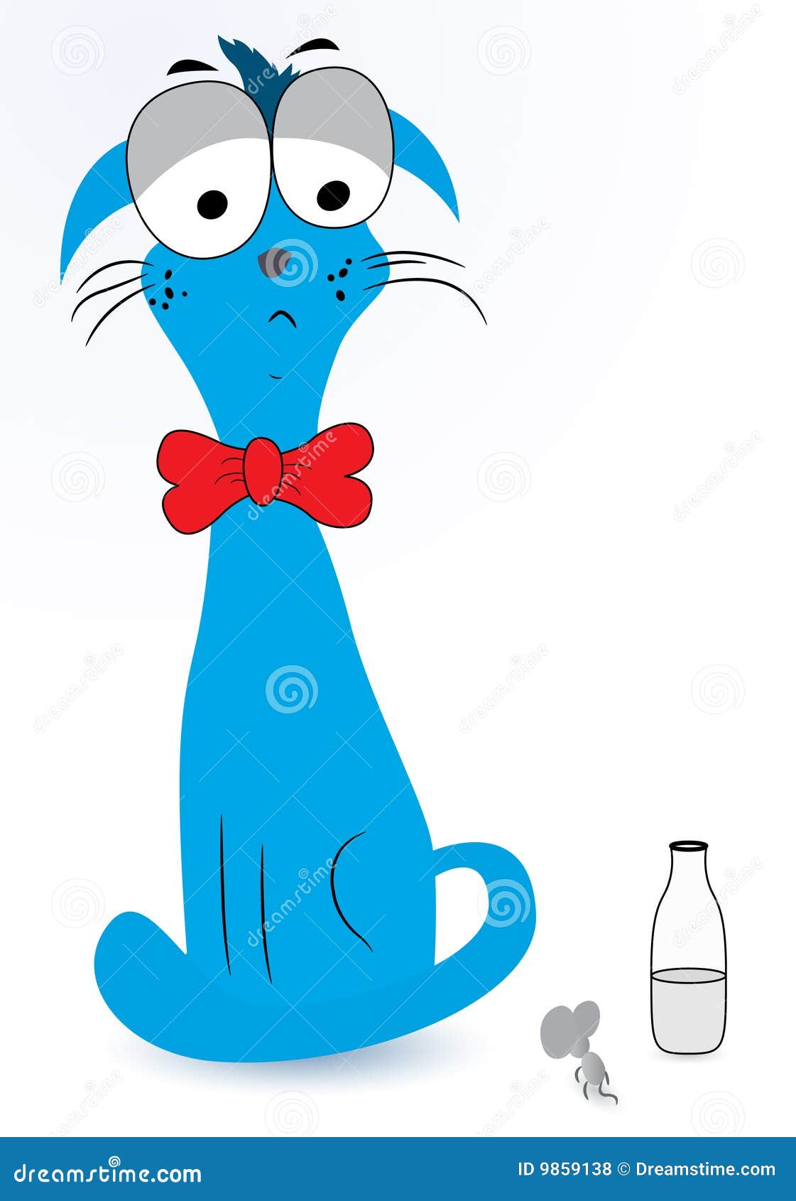 Sad cat stock vector. Illustration of depressive, mice - 9859138