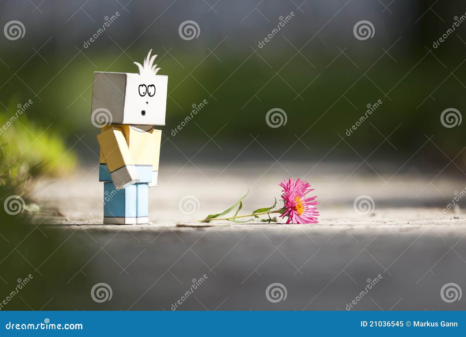 Sad character stock image. Image of florist, stick, carton - 21036545