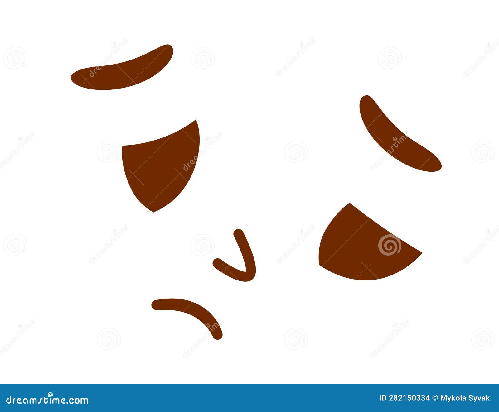 Sad Character Face stock vector. Illustration of people - 282150334