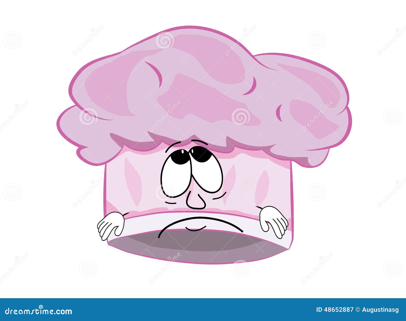 Sad chef hat cartoon stock illustration. Illustration of clipart - 48652887