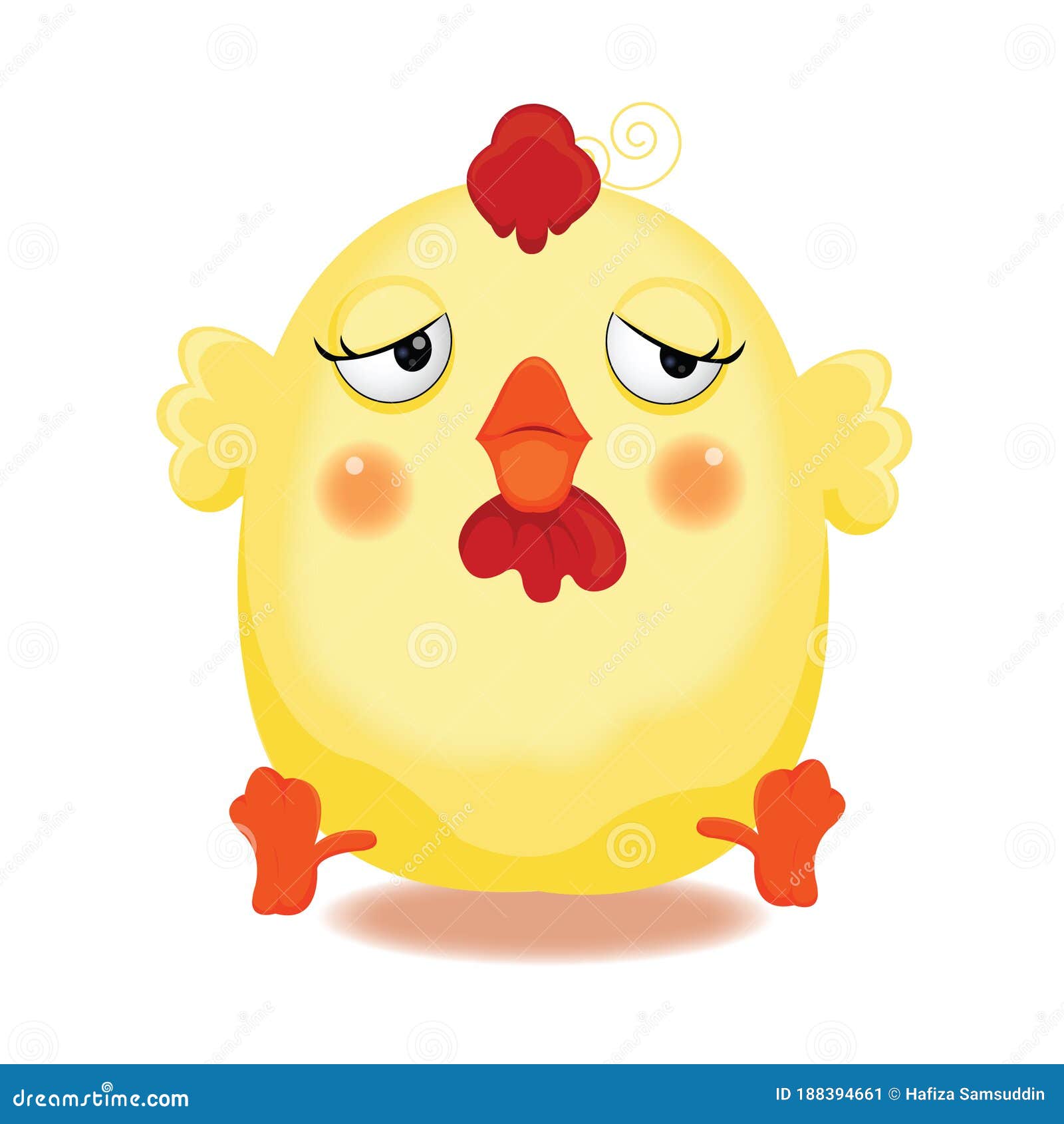 Sad Chick. Vector Illustration Decorative Design Stock Vector ...