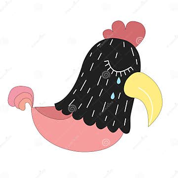 Sad chicken stock vector. Illustration of rooster, sorry - 78996178