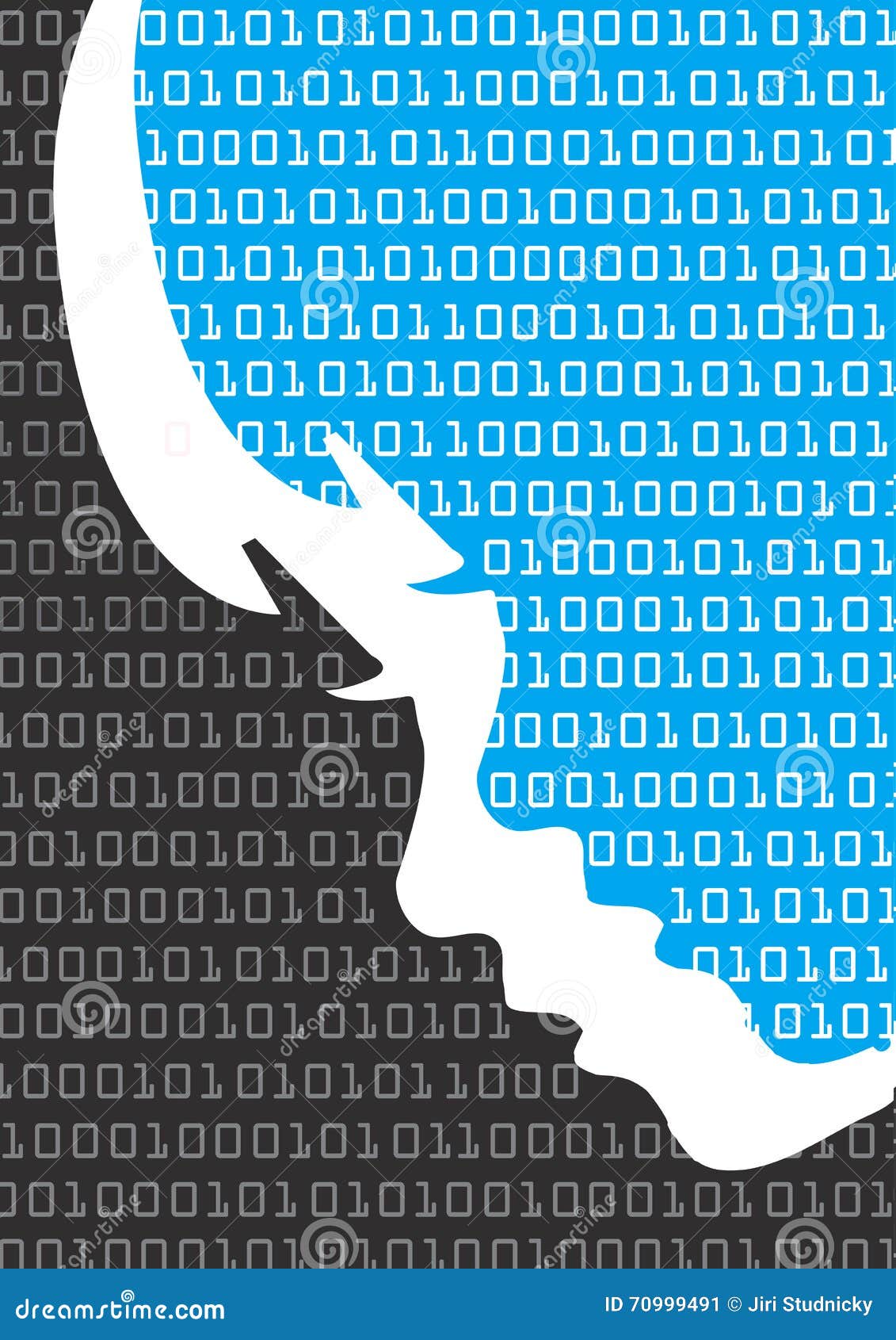 Sad Child and Binary Codes. Stock Vector - Illustration of danger ...