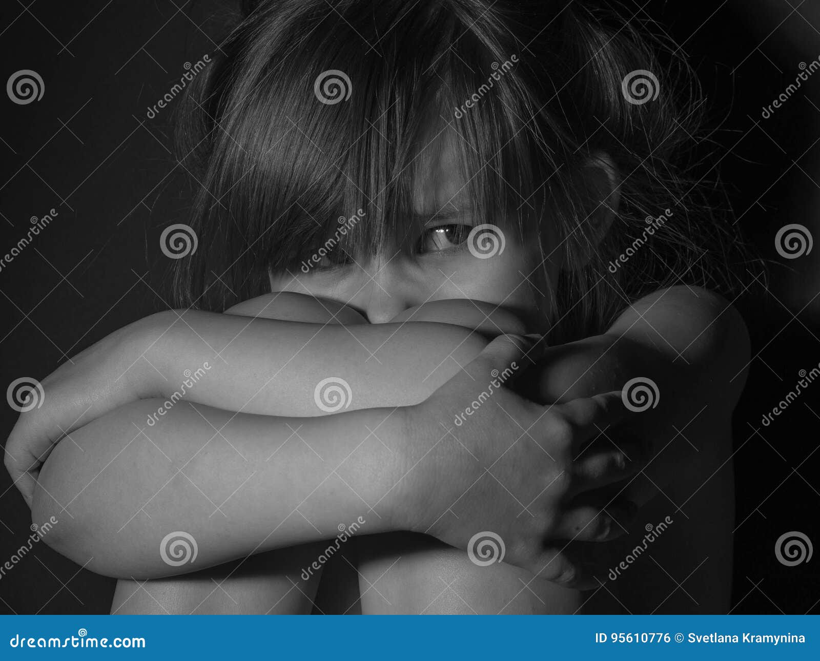 Sad child crying stock photo. Image of ideas, brown, depression - 95610776
