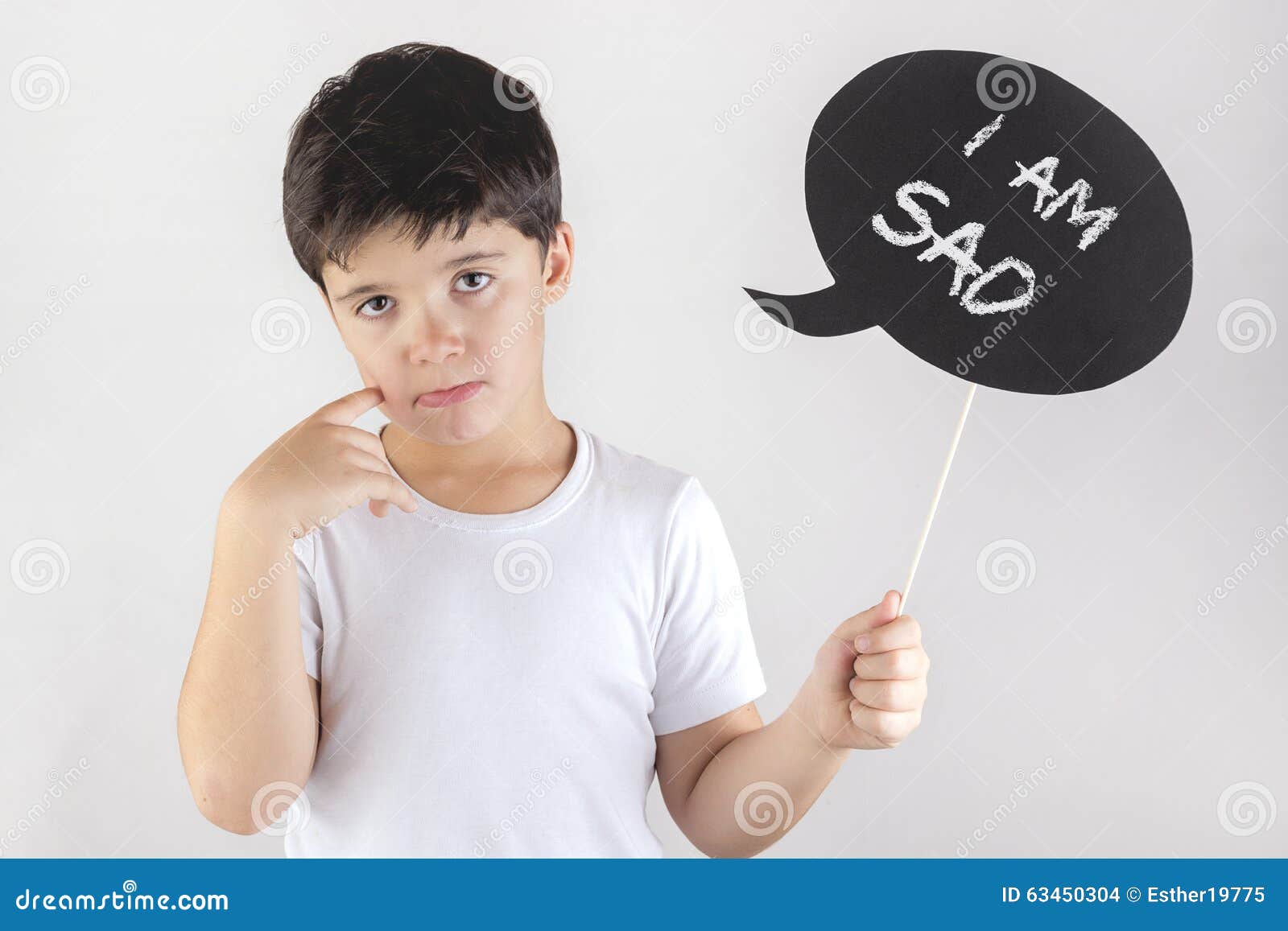 Sad child stock photo. Image of meditate, child, lonely - 63450304
