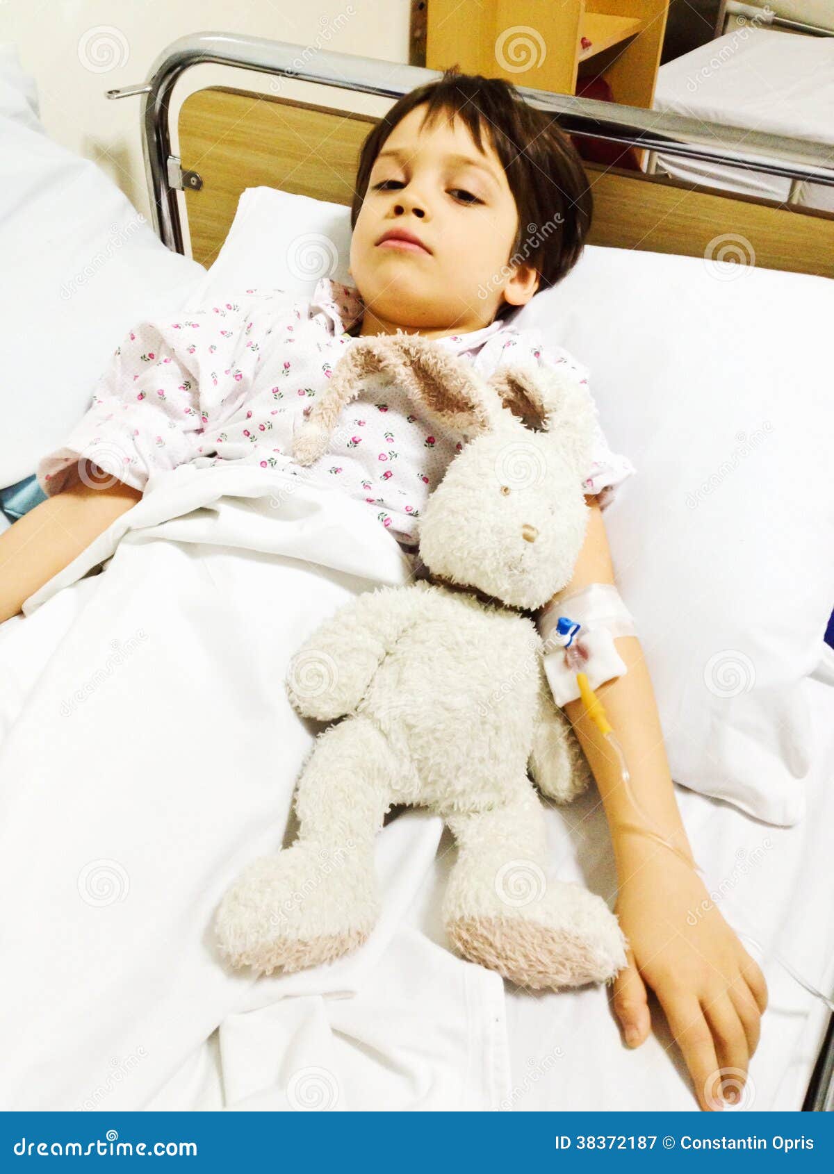 Sad Child In Hospital