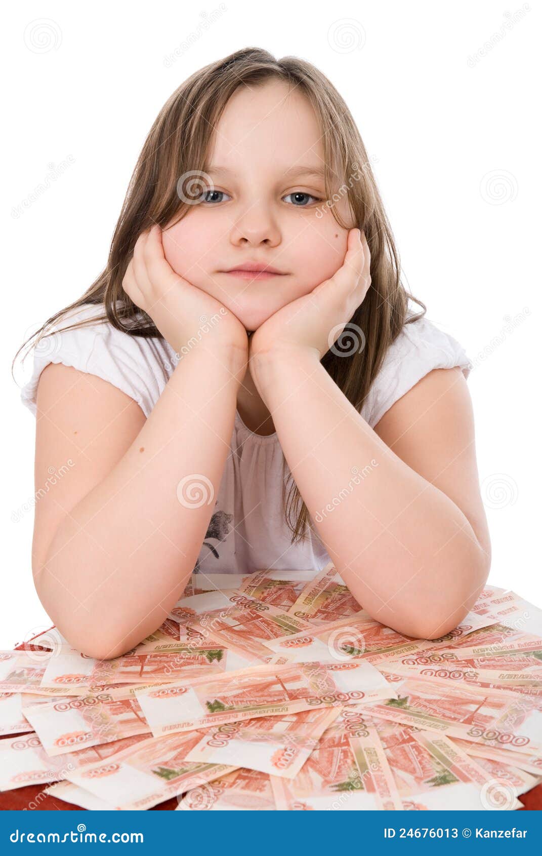 Sad child with money ruble stock image. Image of group - 24676013
