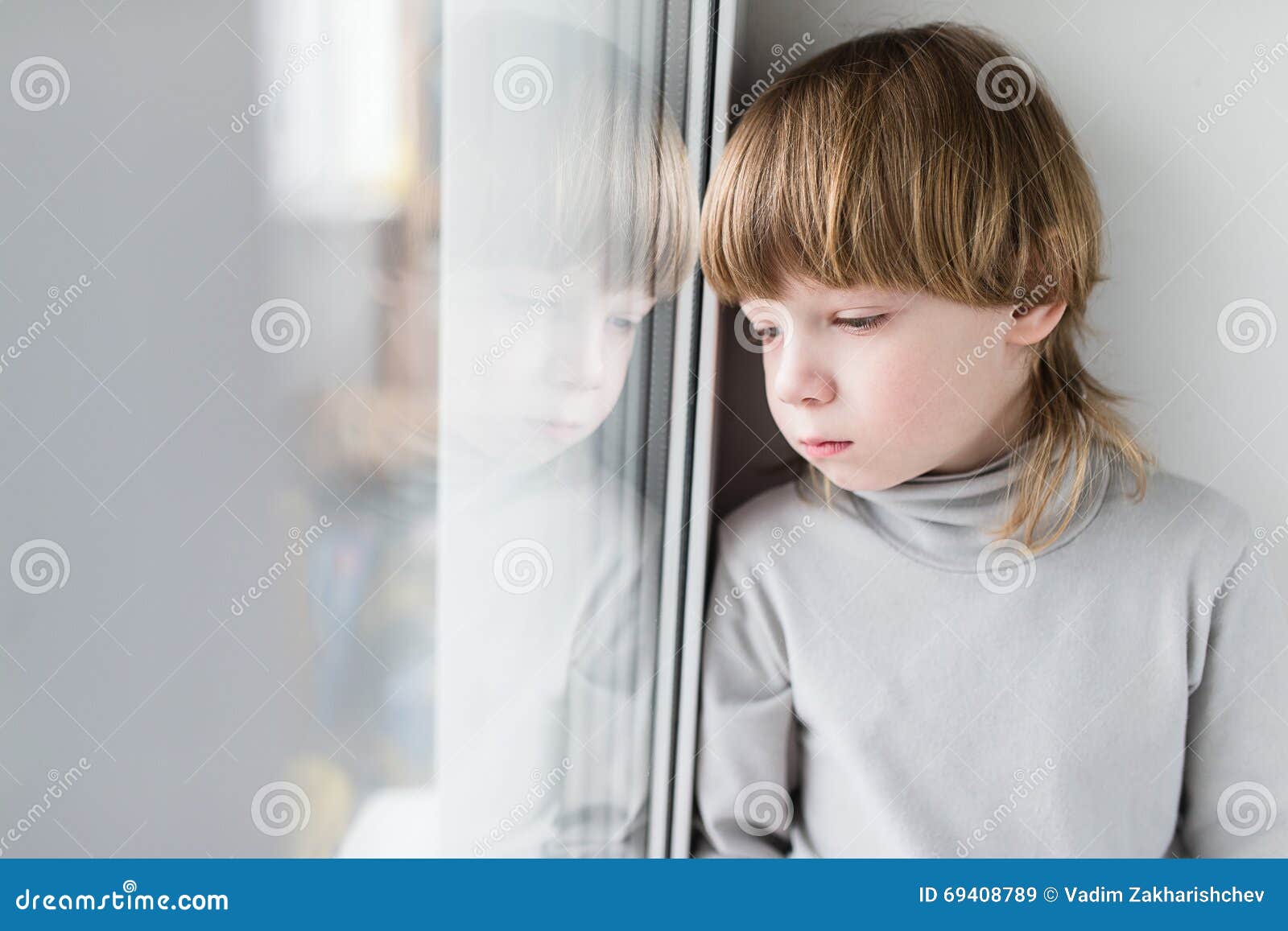 Sad child sitting stock image. Image of depression, blue - 69408789