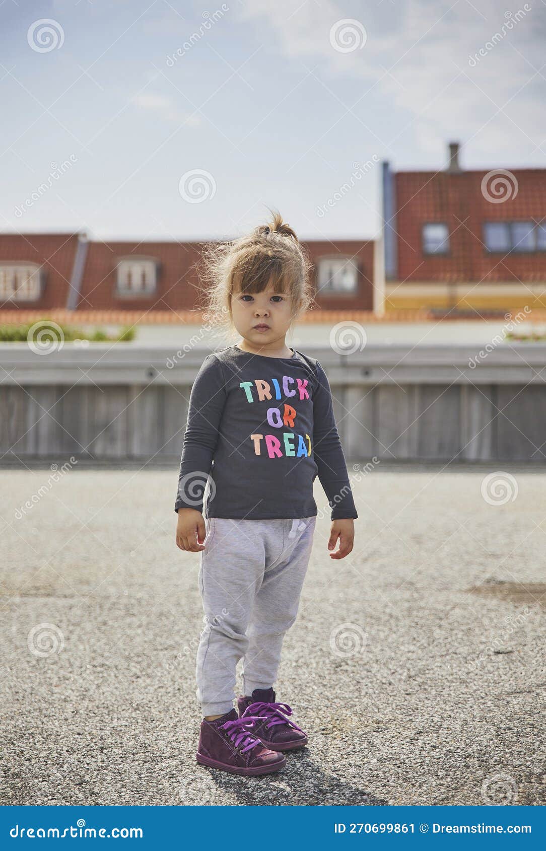 Sad Child Walking in the City in Denmark Stock Image - Image of trendy ...