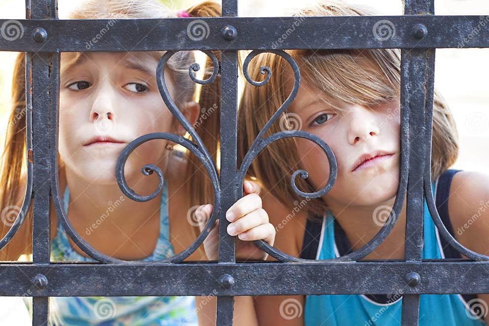 Sad children stock image. Image of displeasure, unhappy - 28131239