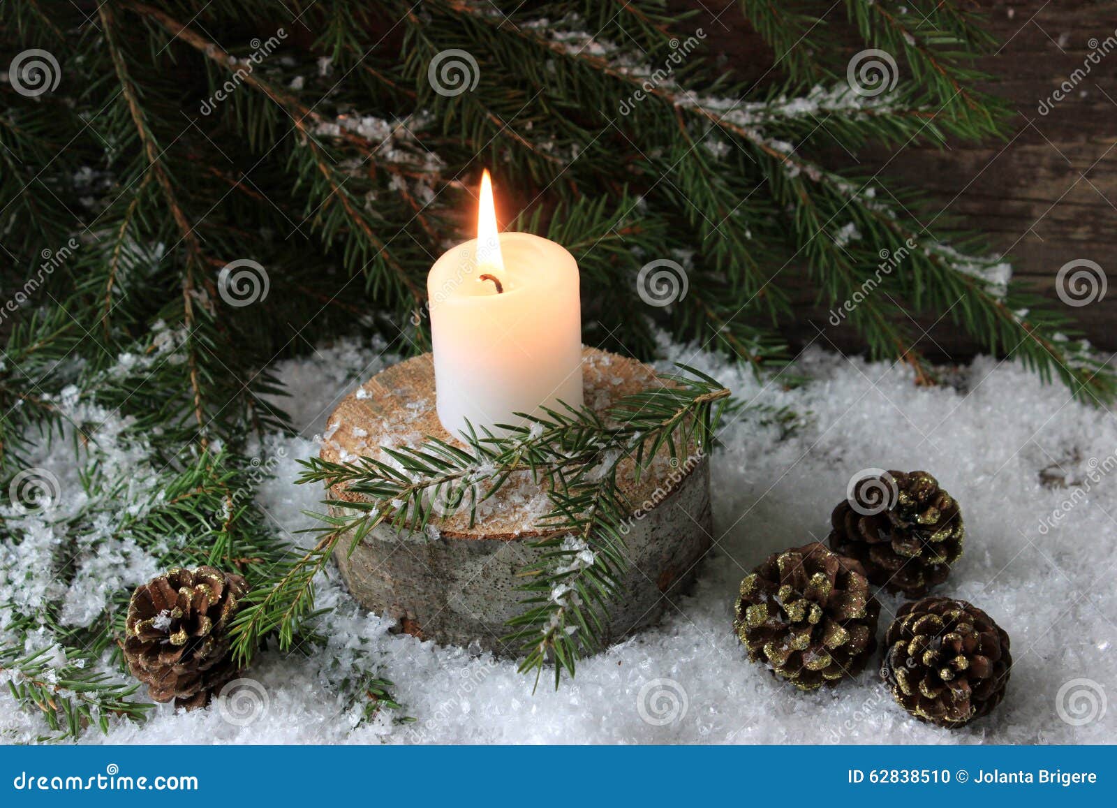 Sad Christmas candle stock photo. Image of natural, decorated - 62838510