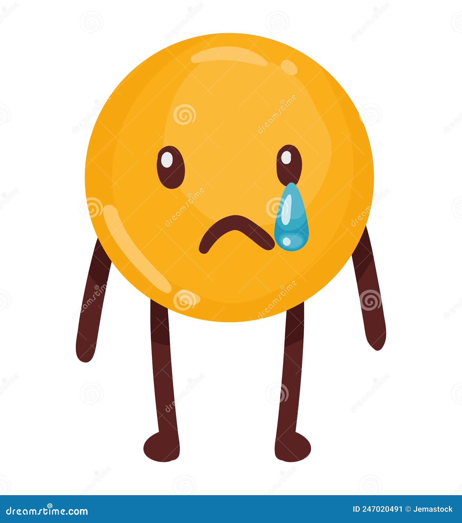 Sad classic emoji stock vector. Illustration of color - 247020491