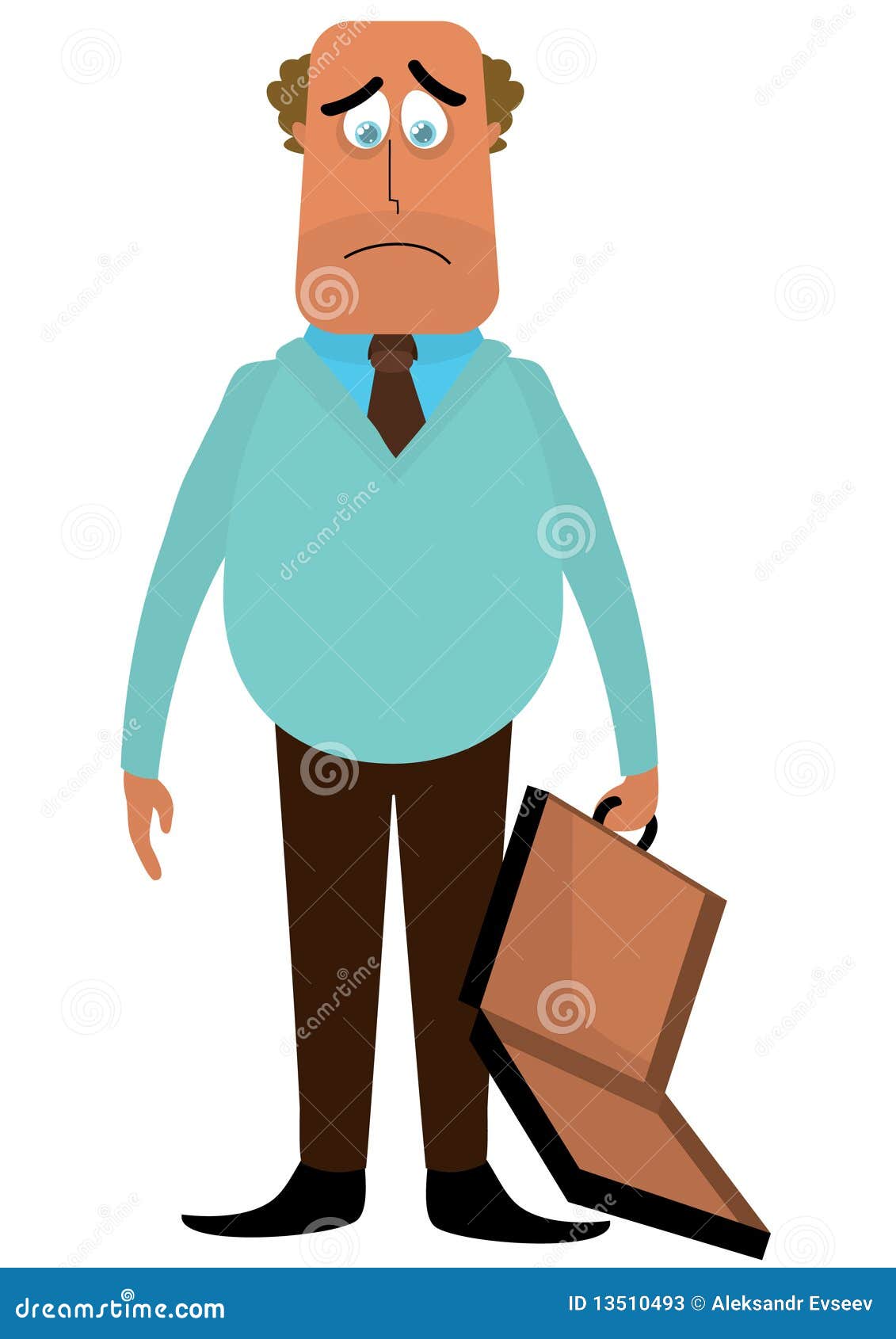 The sad clerk stock vector. Illustration of suit, cartoon - 13510493