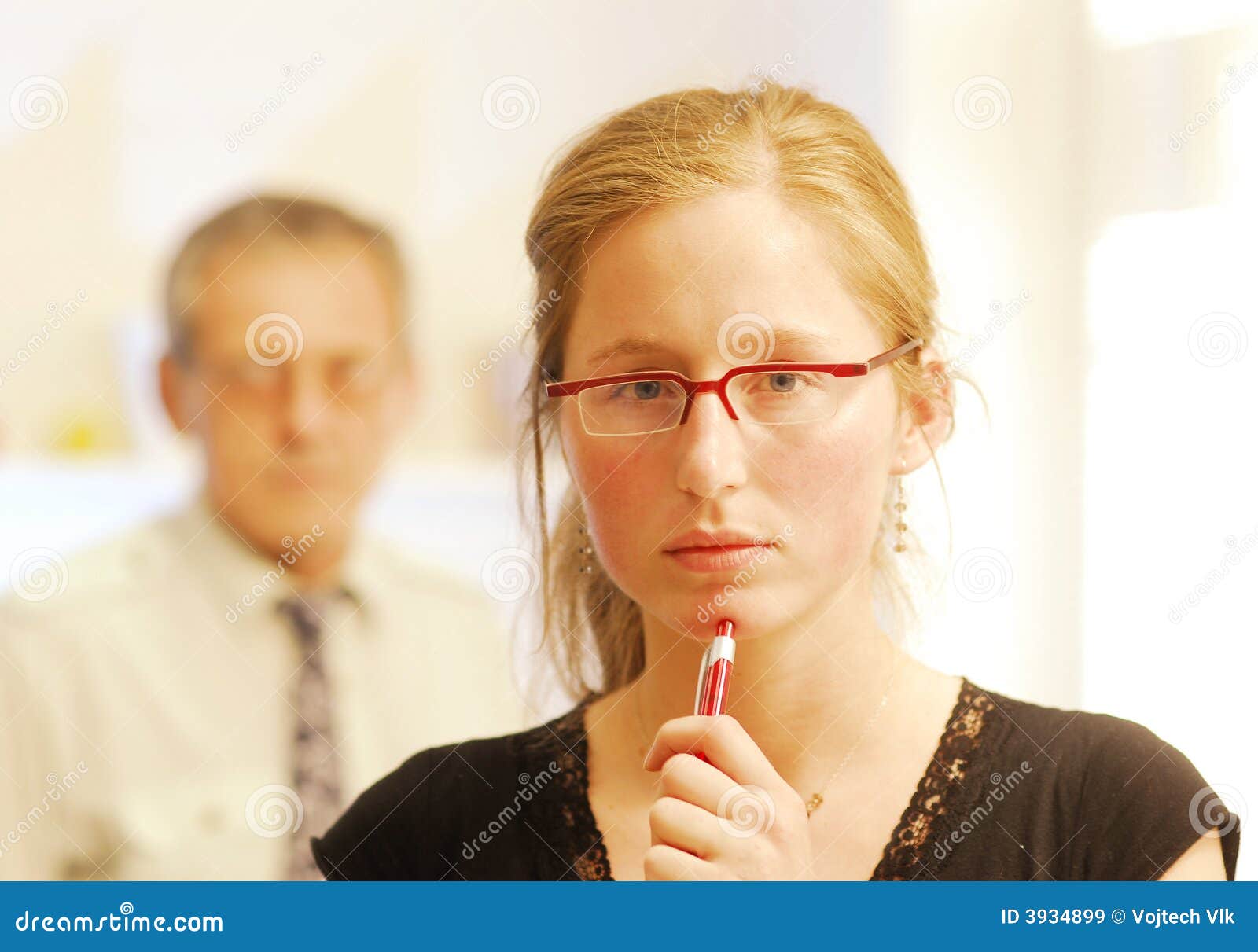 Sad clerk stock image. Image of woman, clerical, clerk - 3934899