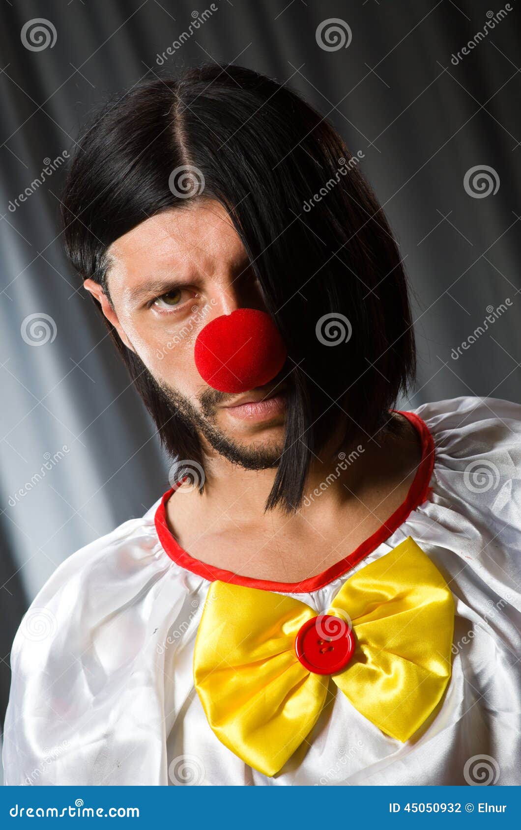 Sad clown against stock photo. Image of humour, depressed - 45050932
