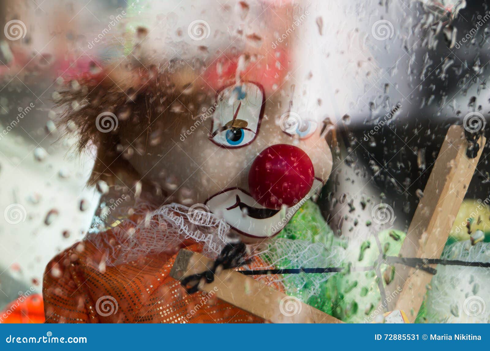 Sad clown stock image. Image of orange, dummy, wait, smile - 72885531