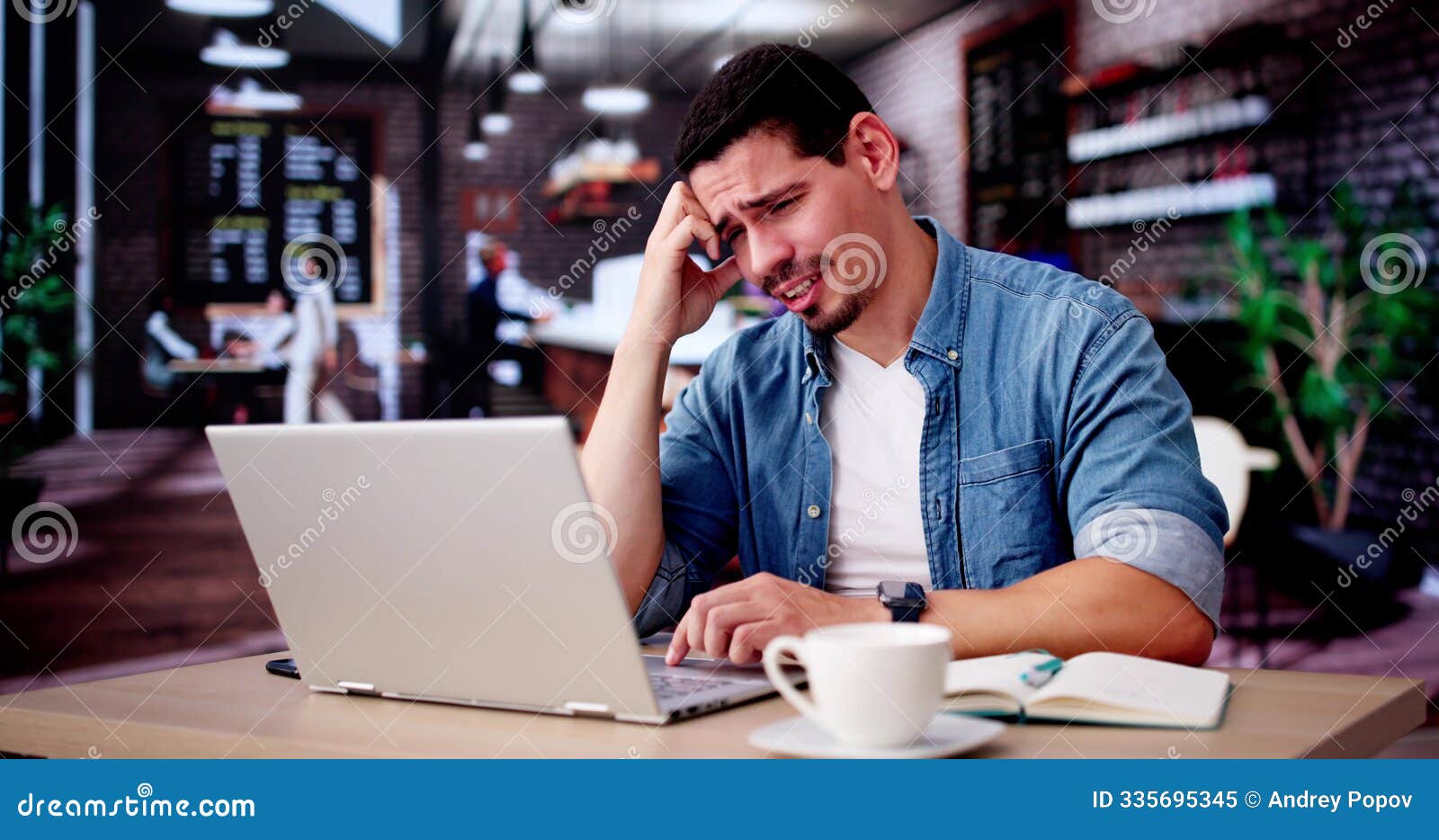 Sad College Student Frustrated with Studying Stock Image - Image of ...