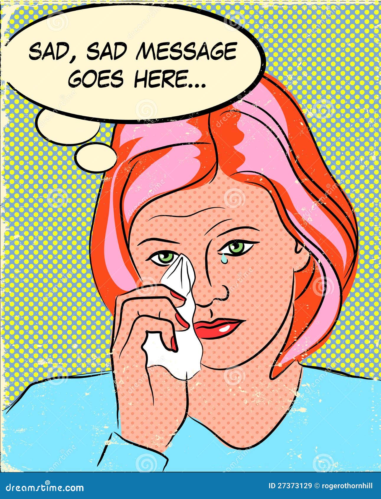 Sad Comic Style Woman Illustration Cartoon Vector | CartoonDealer.com ...