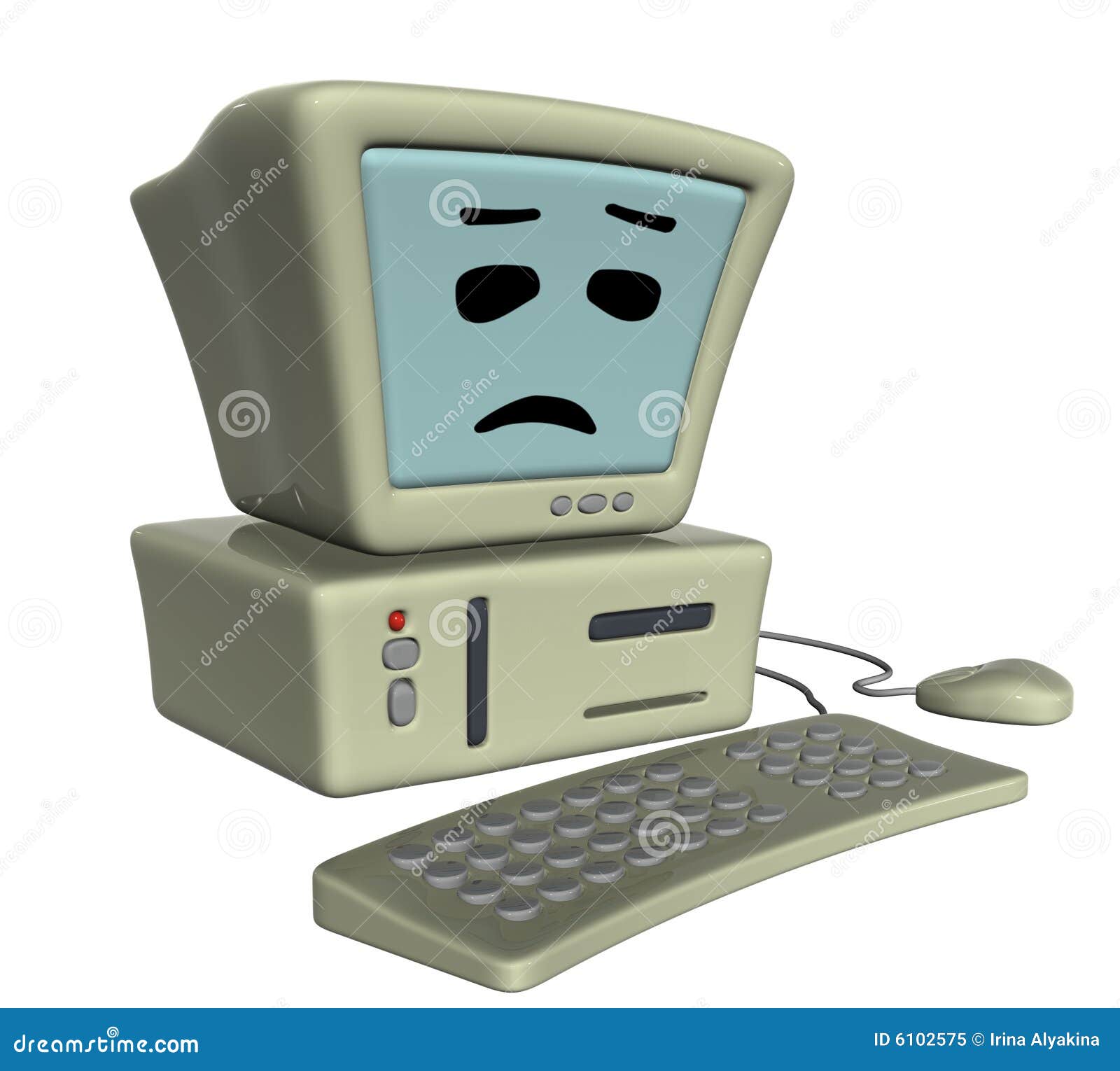 Sad Computer Royalty-Free Stock Photography | CartoonDealer.com #6102575
