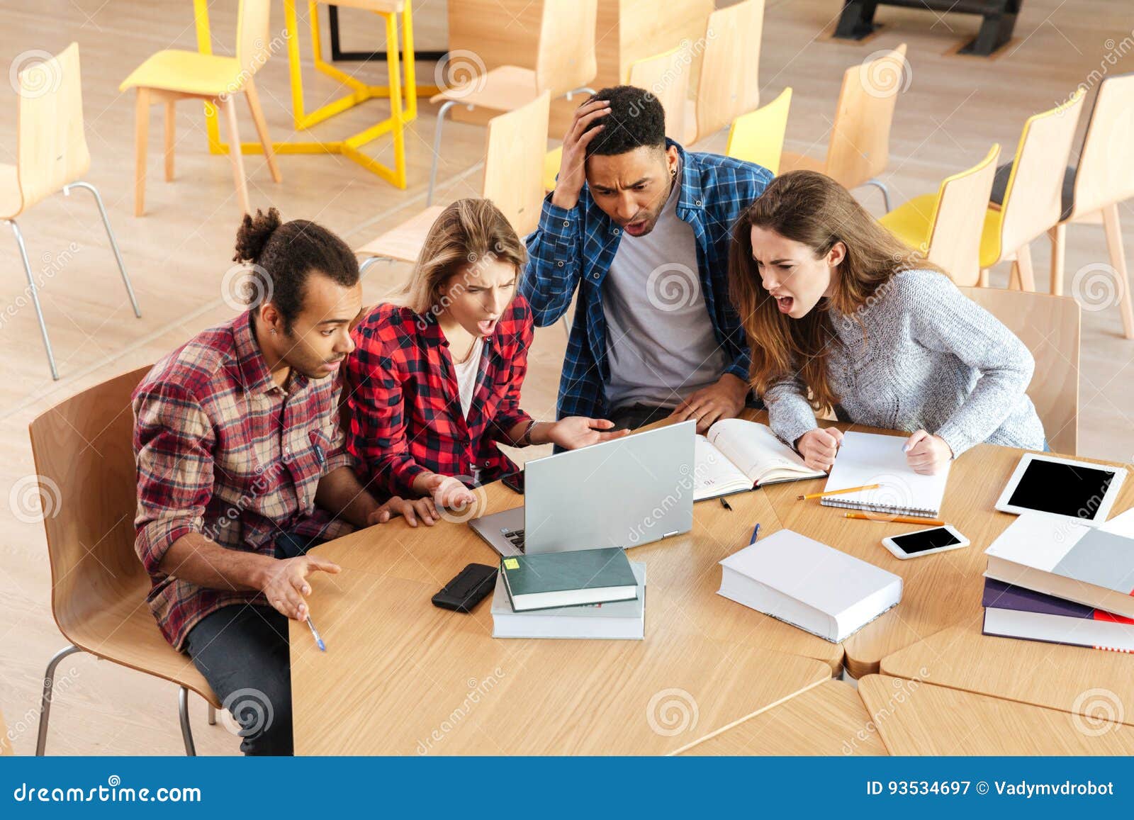 Group Of Confused Students