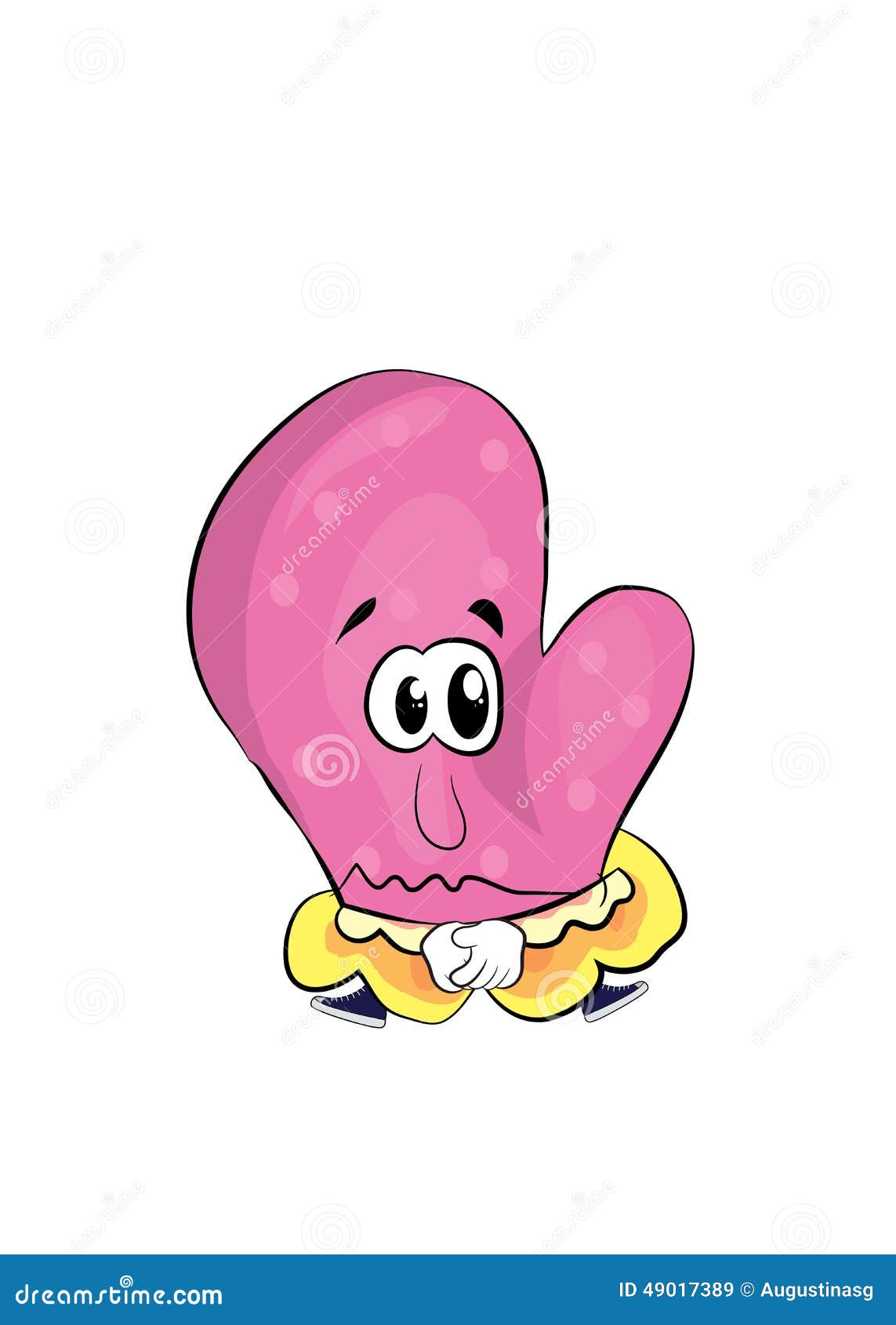 Sad cooking glove cartoon stock illustration. Illustration of sorrow ...