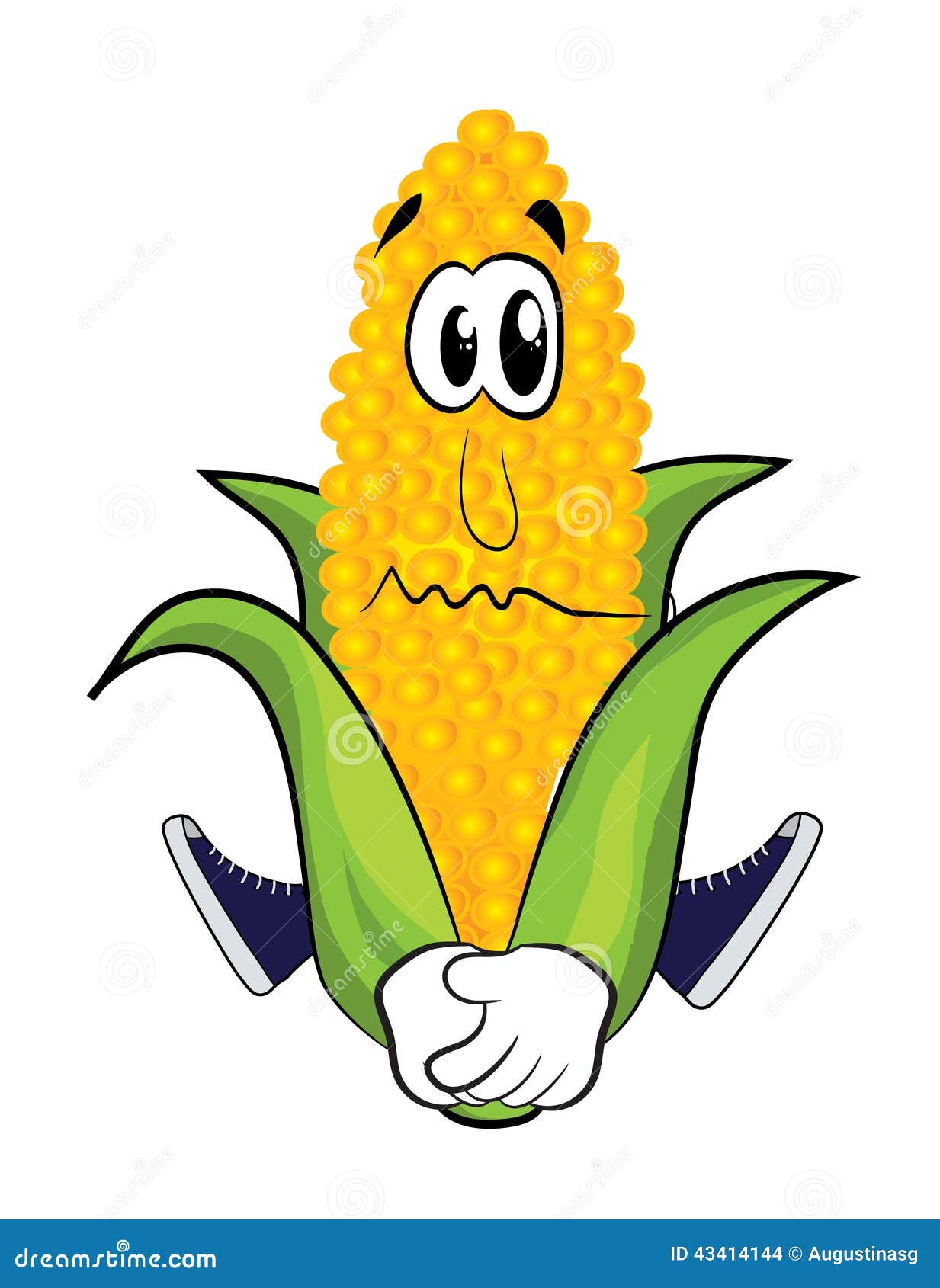 Sad Corn Cartoon Stock Illustration | CartoonDealer.com #43414144