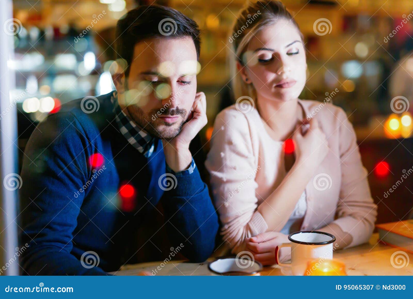 Sad Couple Having Conflict and Relationship Problems Stock Image ...