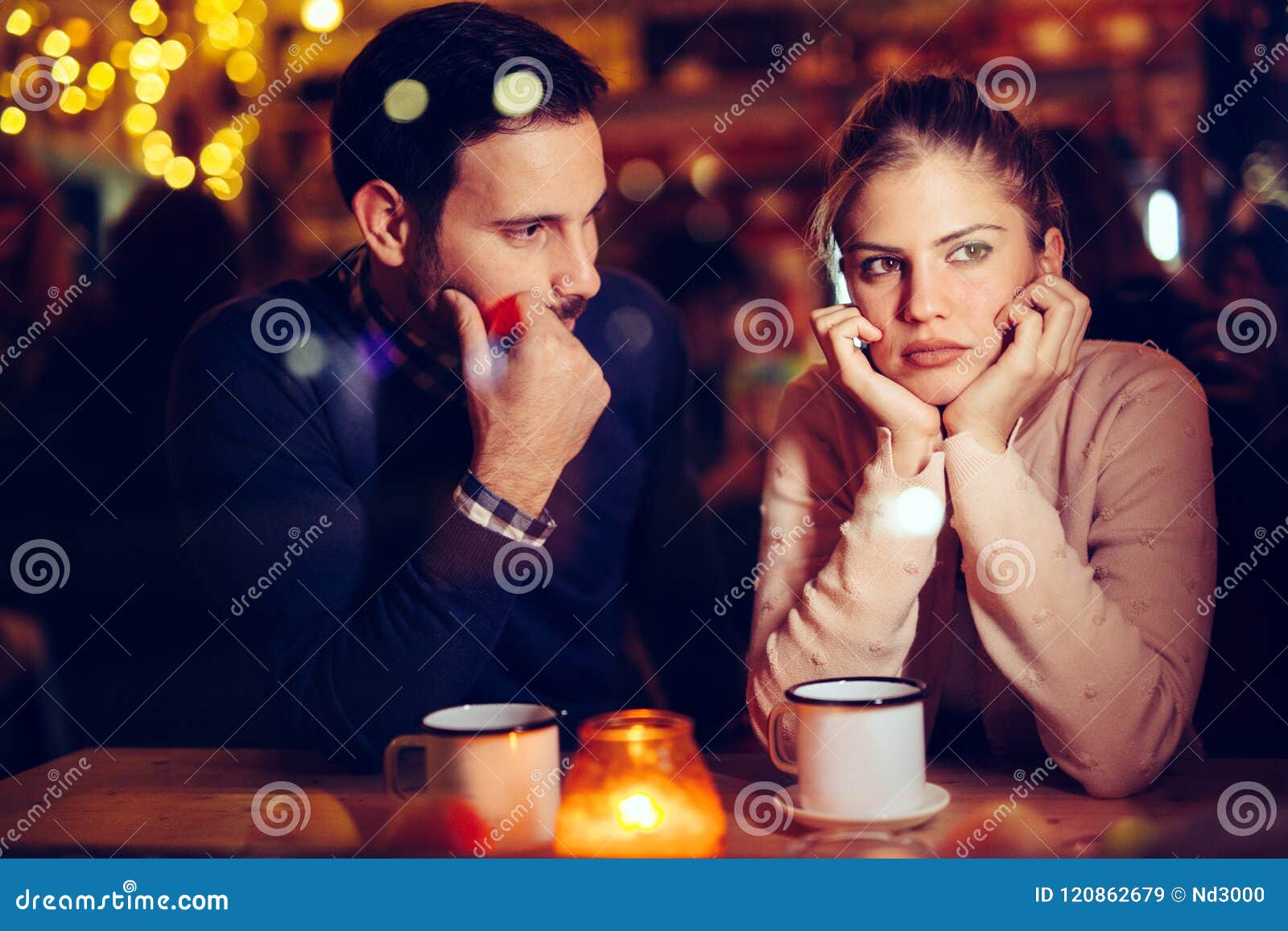 Sad Couple Having Conflict and Relationship Problems Stock Image ...