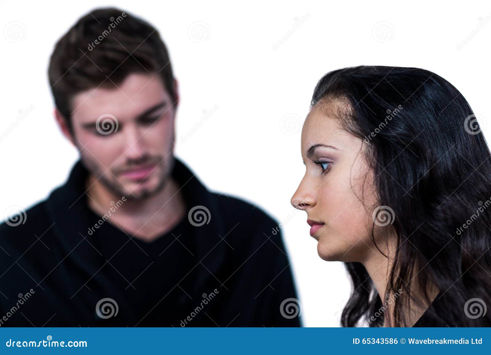 A Sad Couple Near Each Other Stock Photo - Image of depressed ...