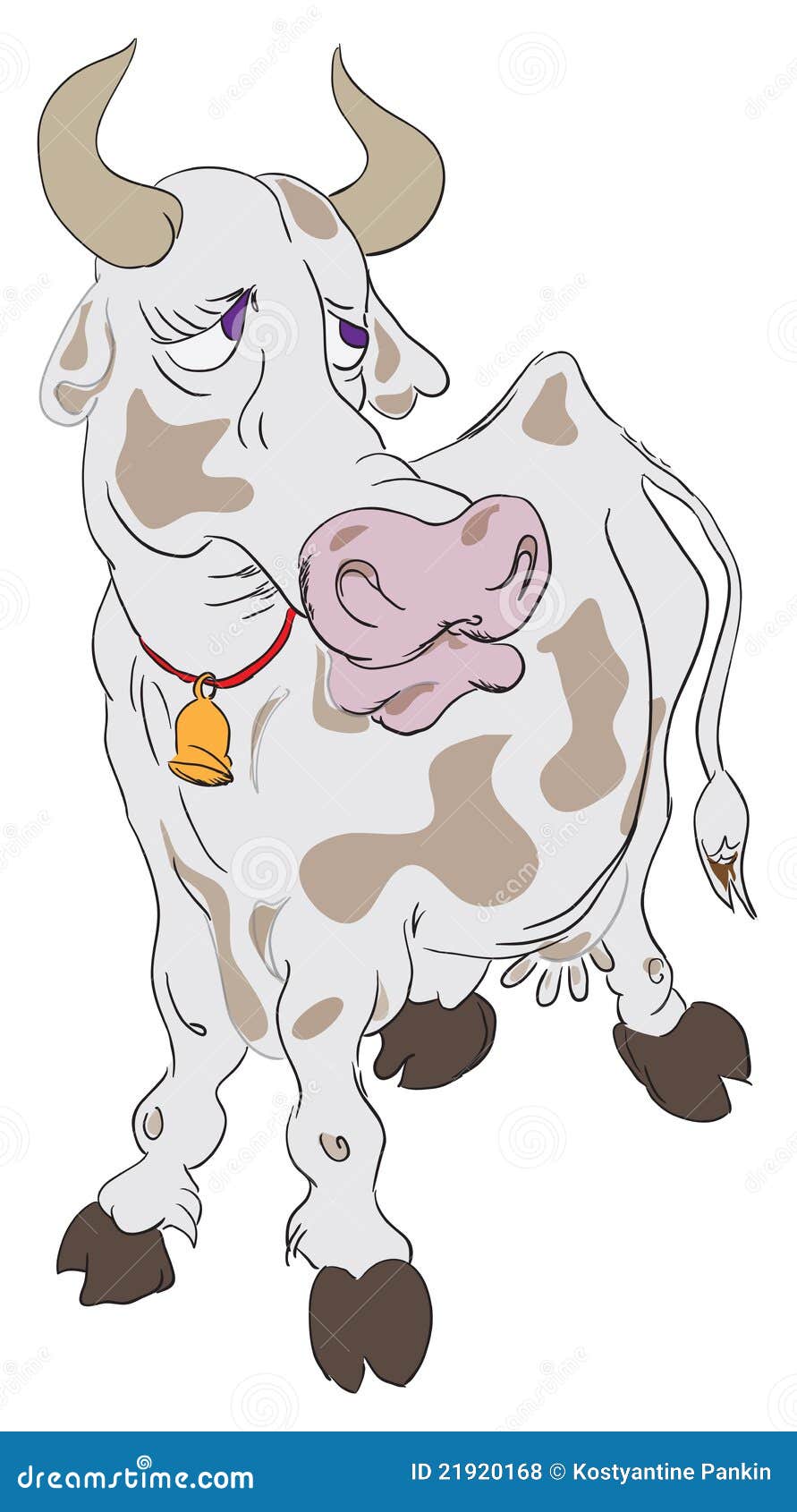 Sad cow stock vector. Illustration of fauna, sadness - 21920168