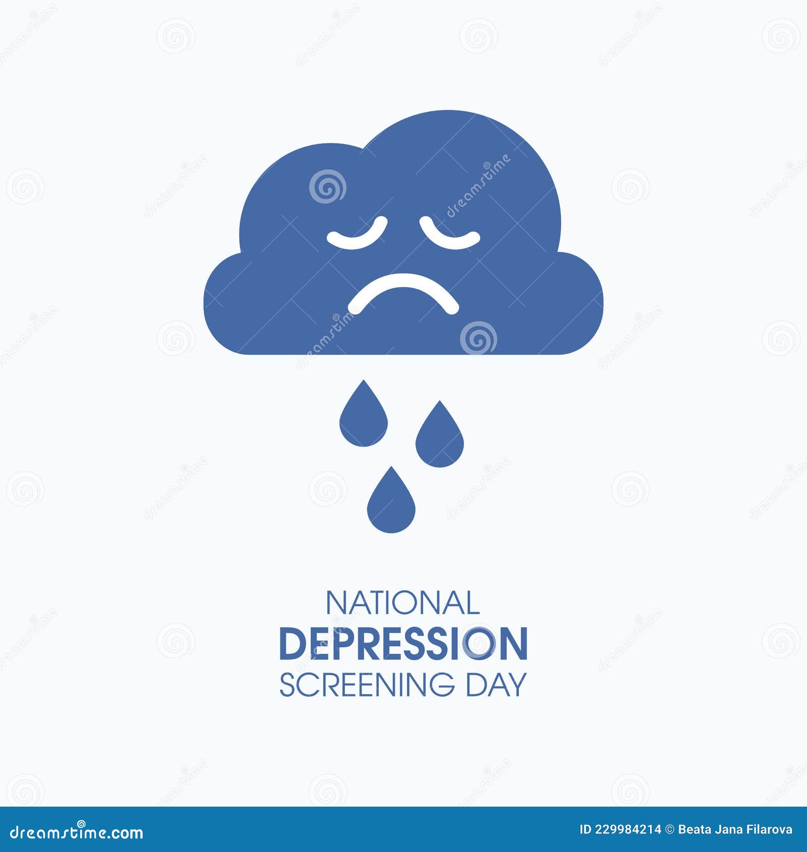 National Depression Screening Day Vector Stock Vector - Illustration of ...
