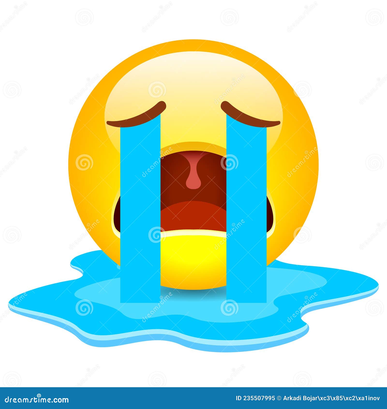 Crying Emoji With Luma Matte Stock Image | CartoonDealer.com #78260455