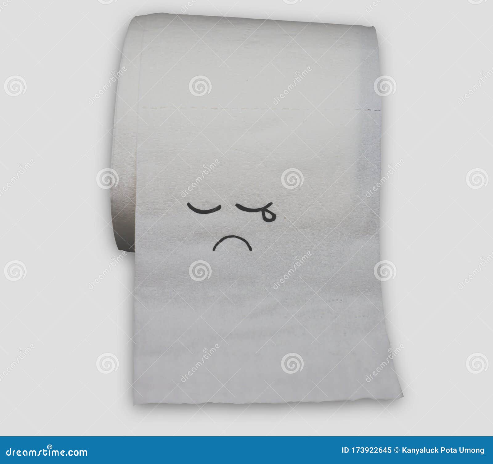 Crying Emotions on Tissue Paper Stock Illustration - Illustration of ...