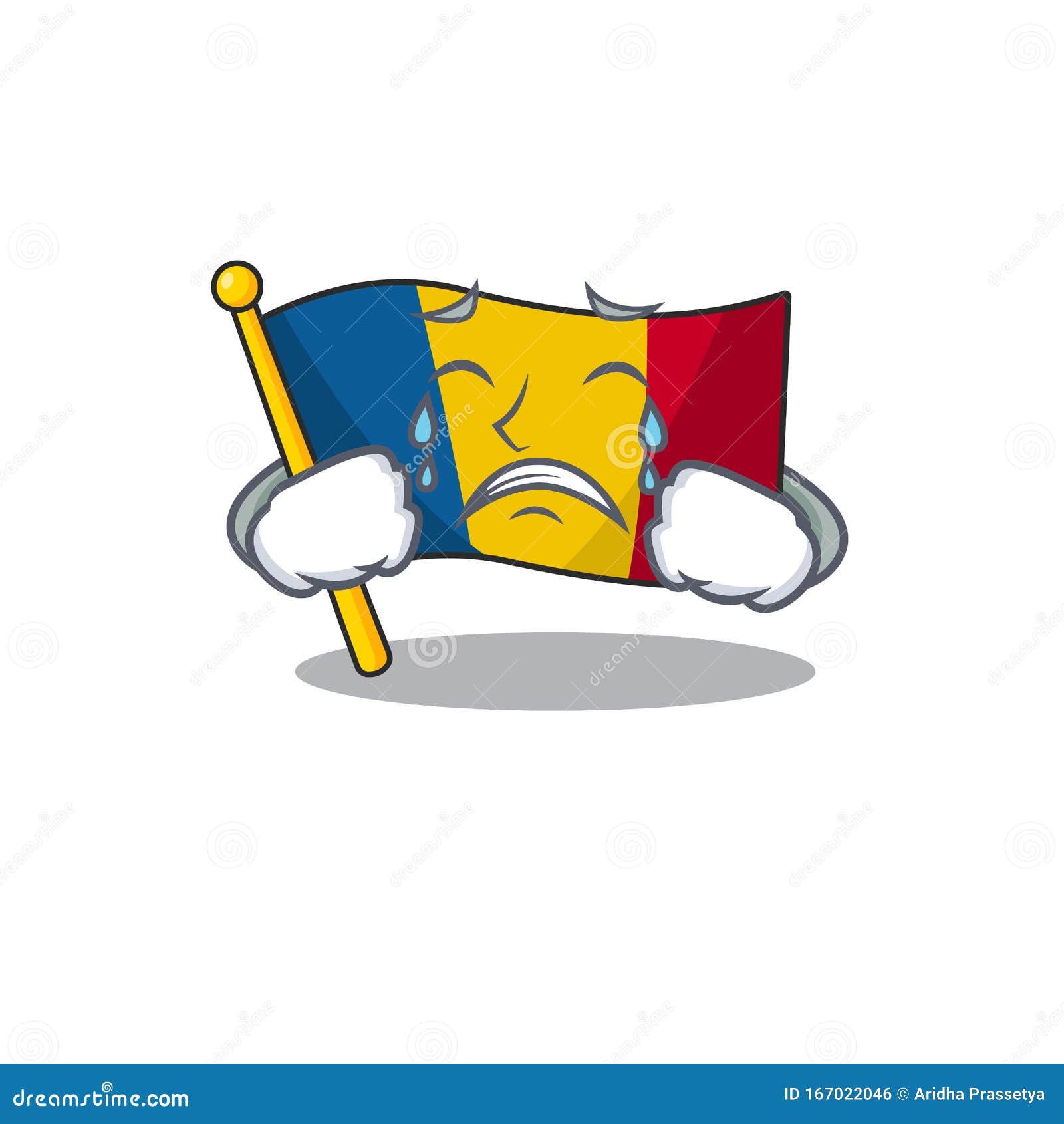 Sad Crying Flag Chad Scroll Cartoon Character Design Stock Vector ...