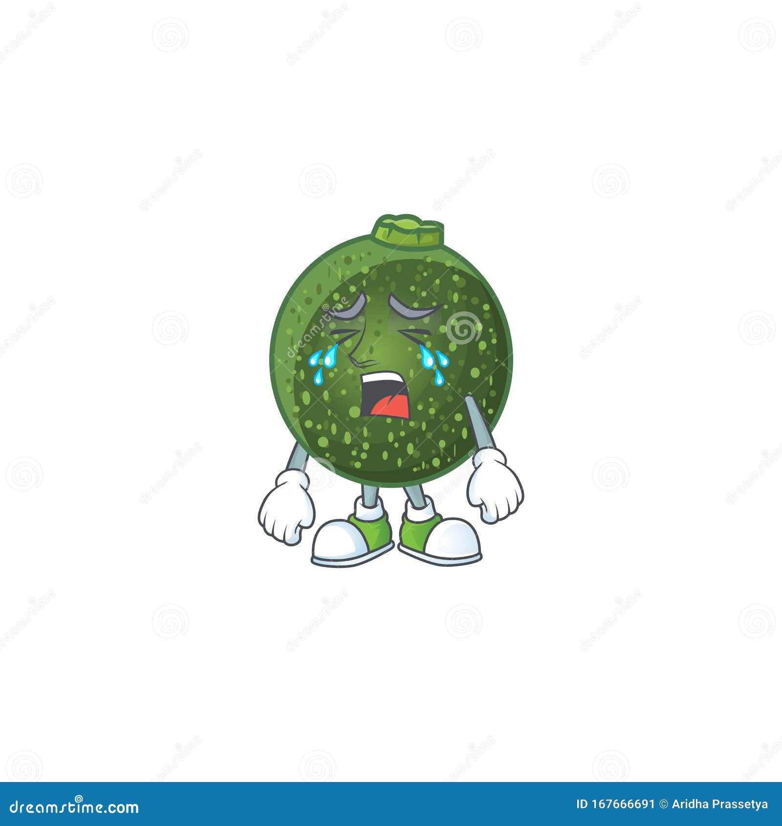 Sad Crying Gesture Gem Squash Cartoon Character Style Stock Vector ...